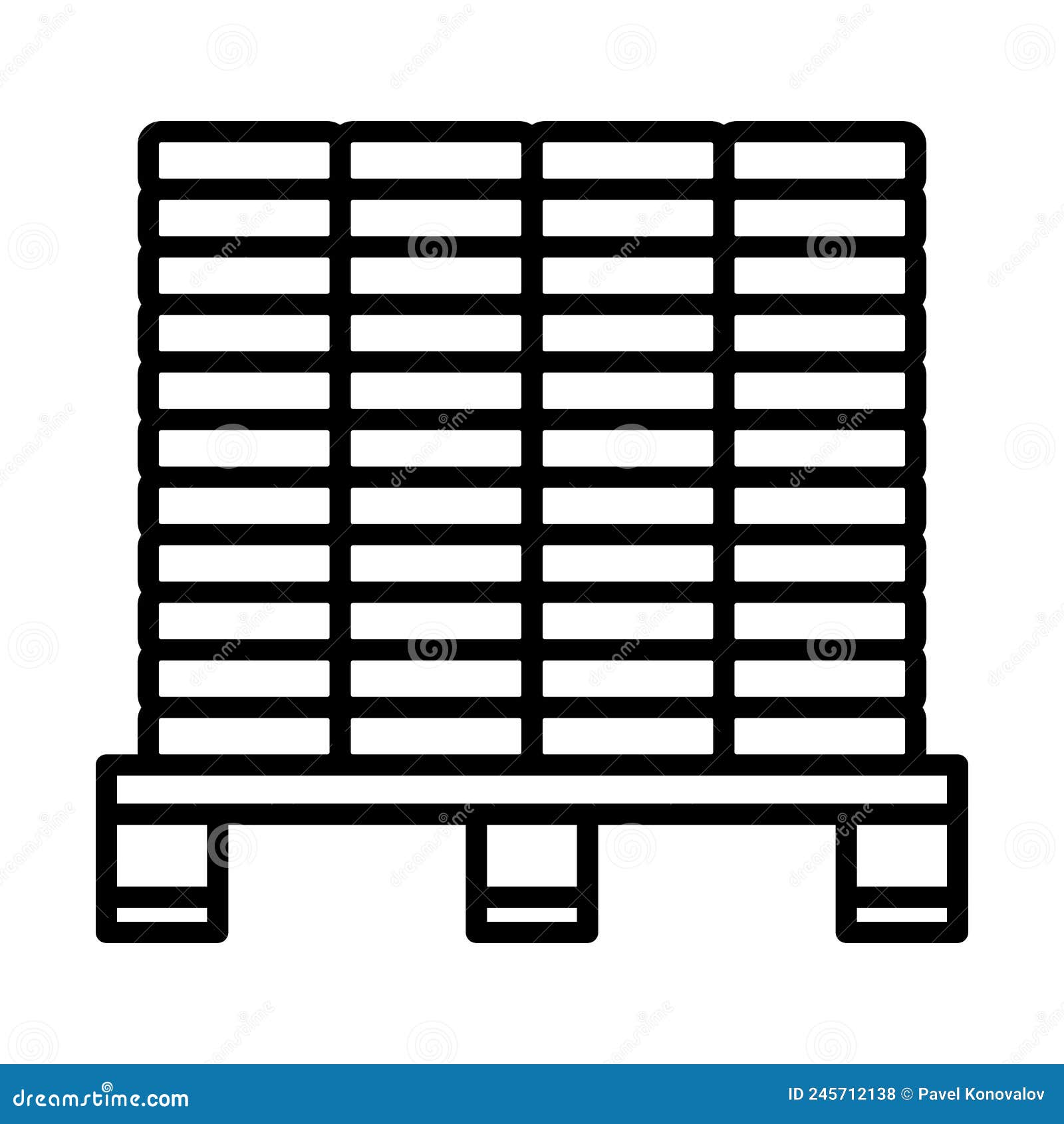 Icon of Construction Pallet Stock Vector - Illustration of dispatch ...