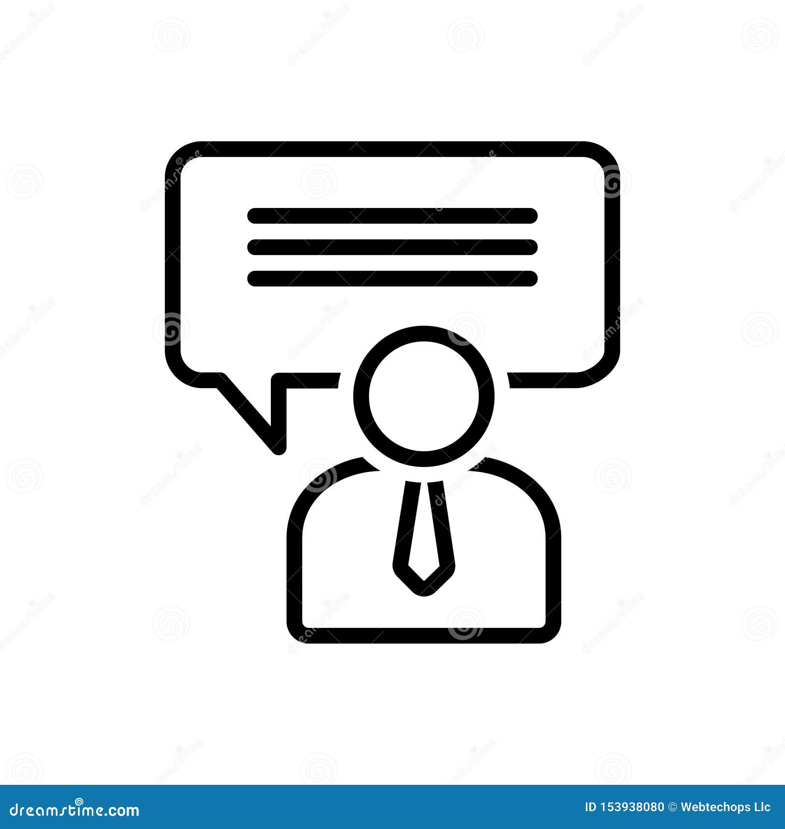 Black Line Icon for Consulting, Advising and Consultatory Stock Vector ...