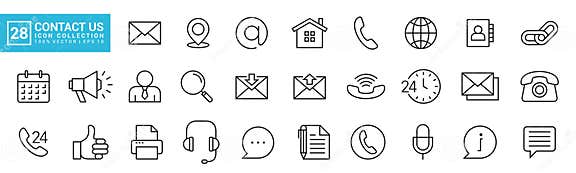 Collection Icon of Contact Us, Contact, Address, Location, Call Stock ...