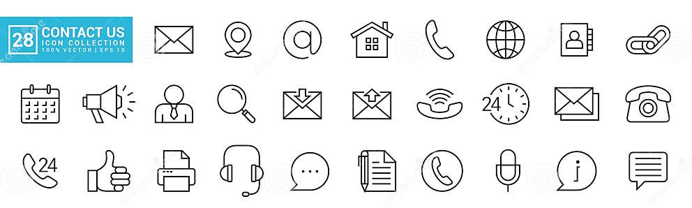 Collection Icon of Contact Us, Contact, Address, Location, Call Stock ...