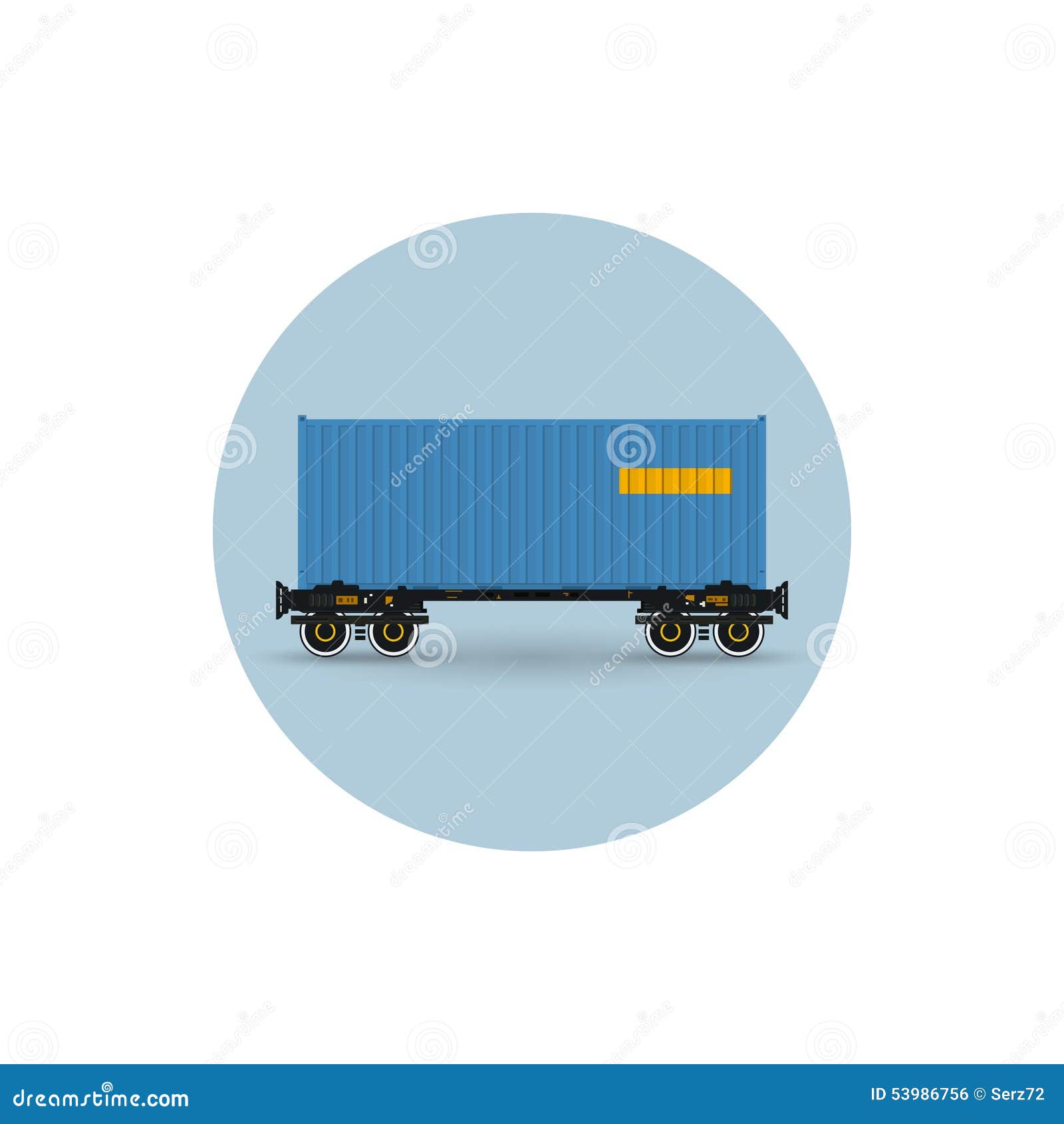 Icon the Container on a Railway Container Platform Stock Vector ...