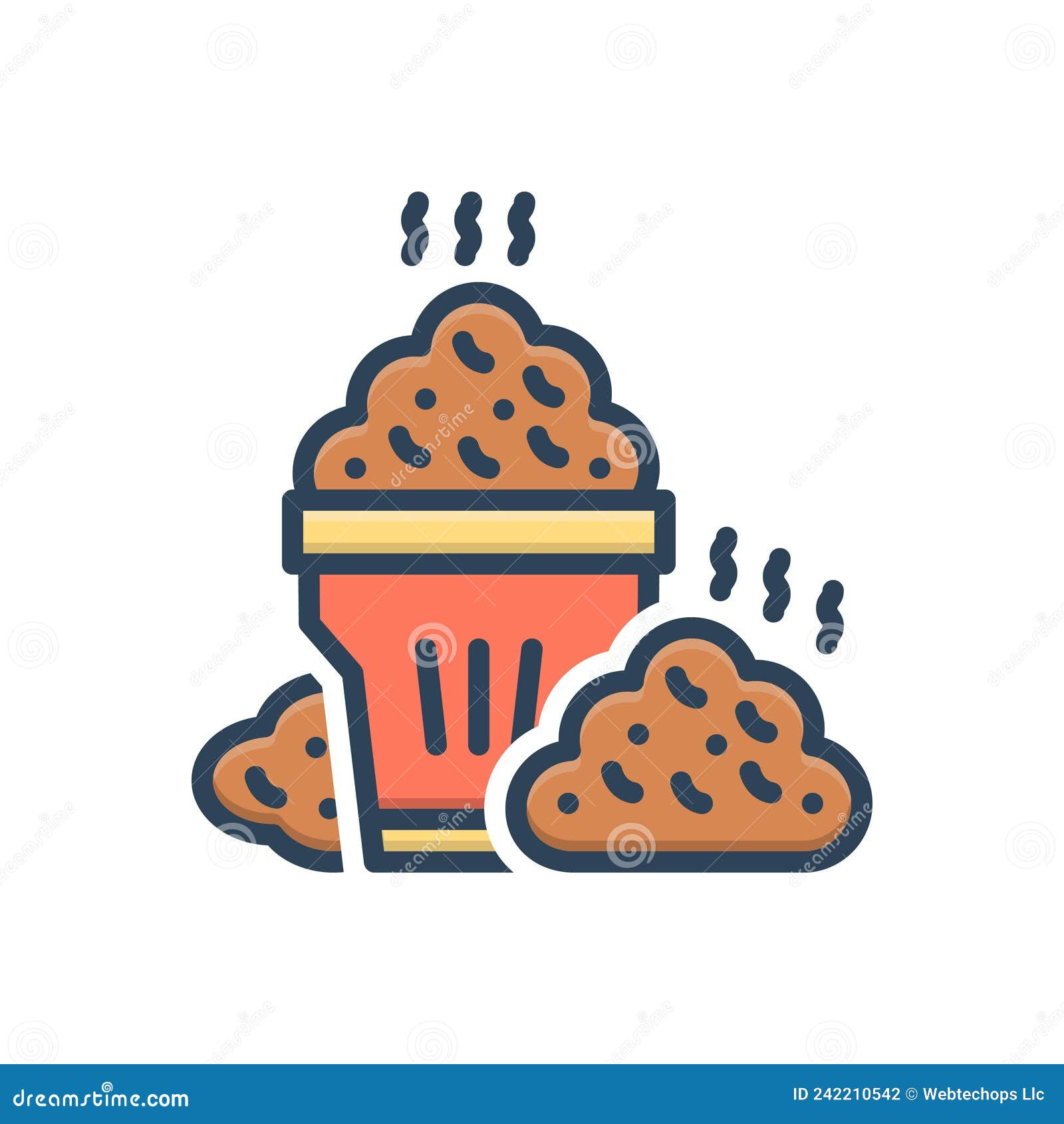 Color Illustration Icon for Contamination, Pollution and Trash Stock ...