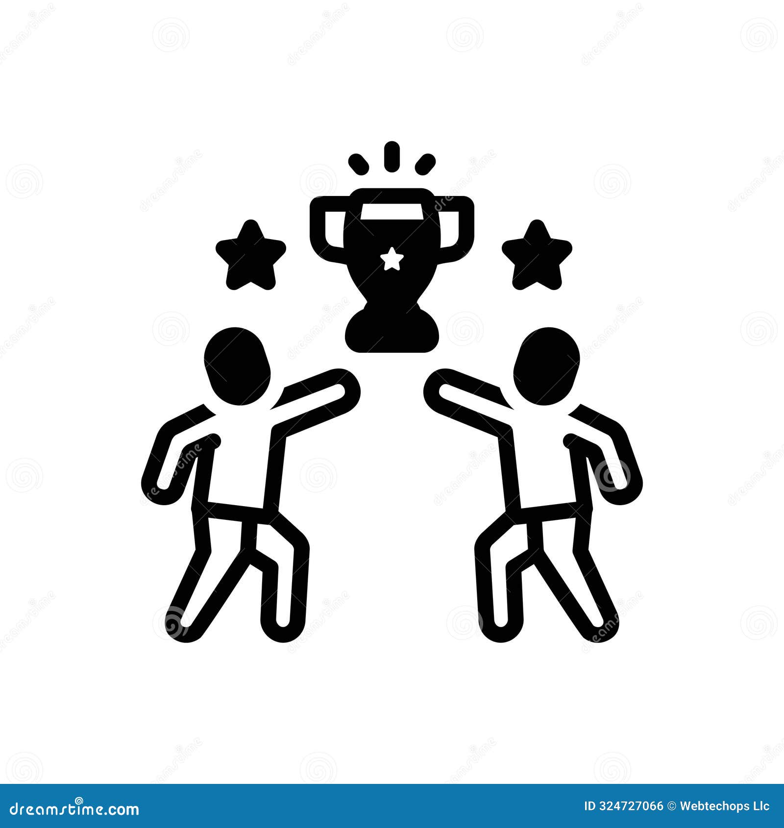 Black Solid Icon for Contestant, Competitor and Award Stock Vector ...
