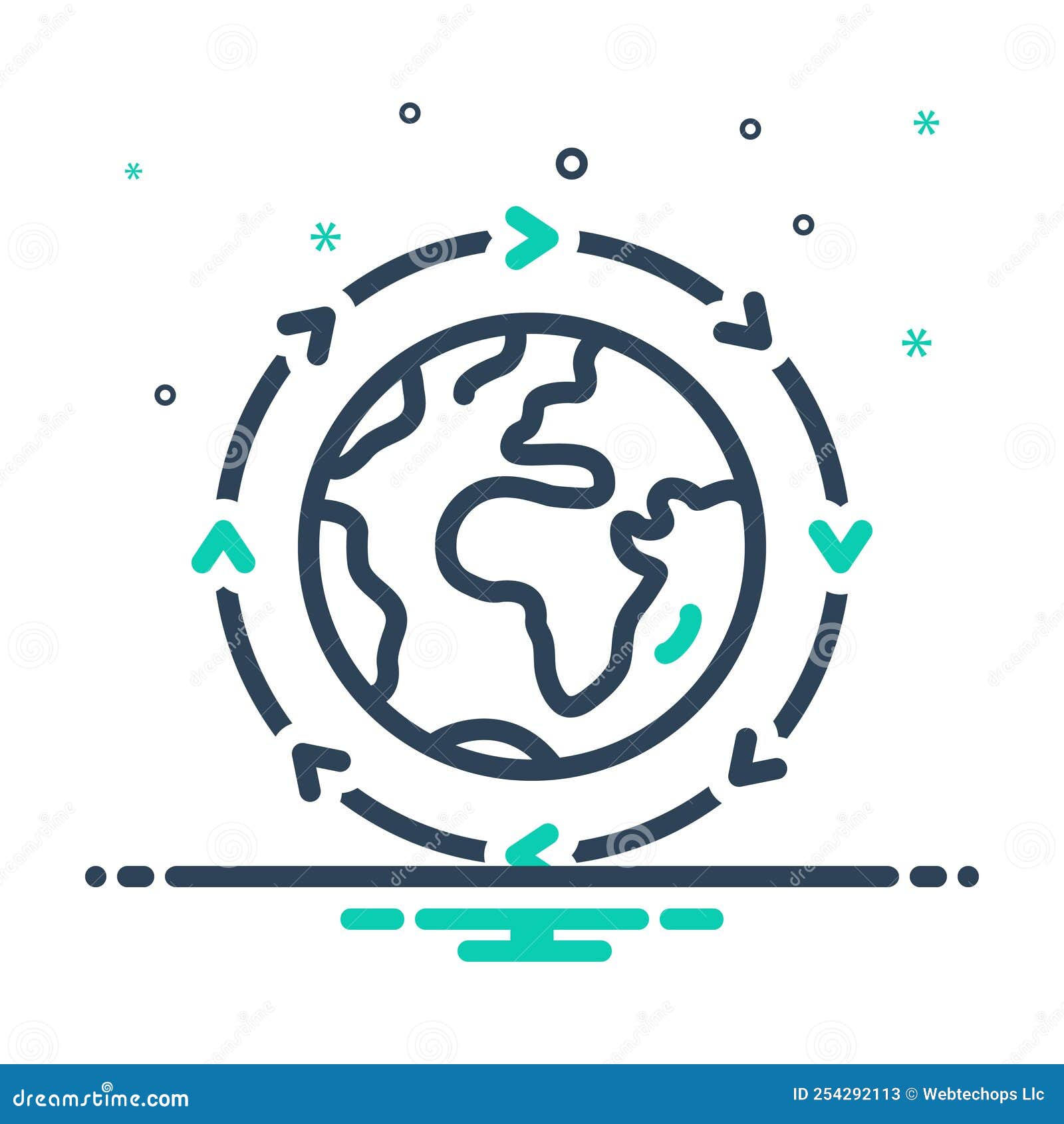 Mix Icon for Continually, Worldwide and Repeatedly Stock Vector ...