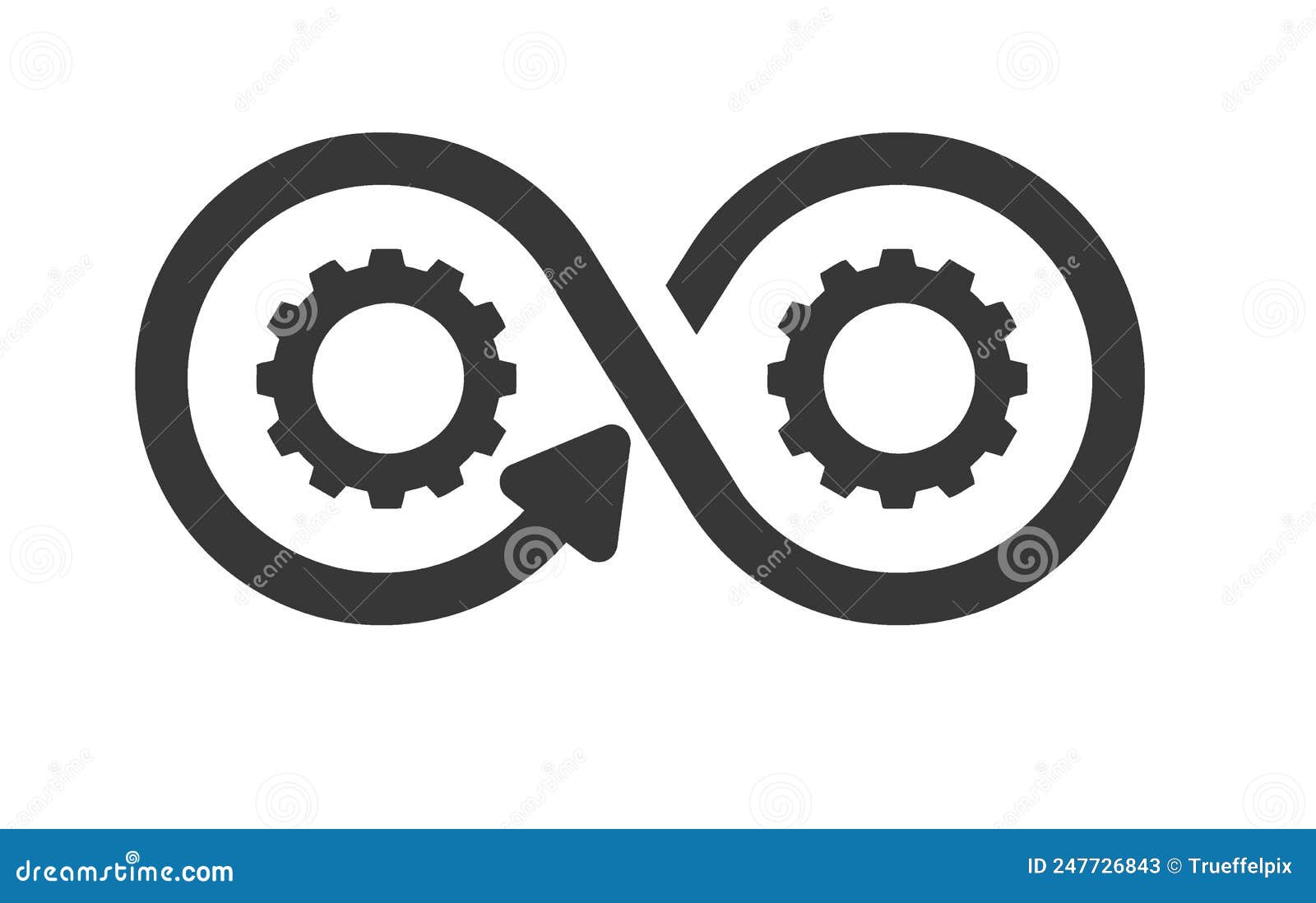 Icon Continuous Improvement Process and Infinity Sign Symbol of Endless ...