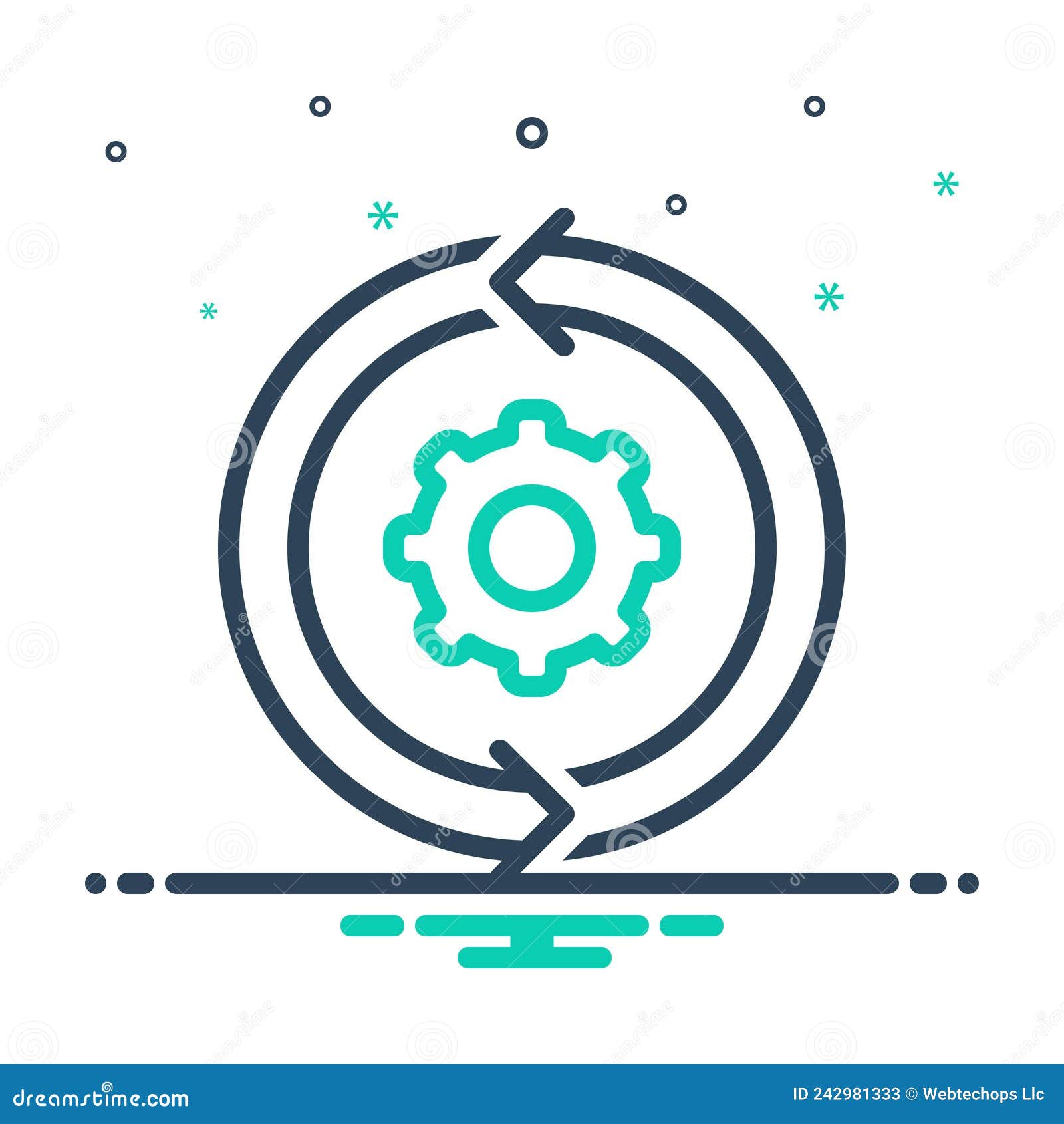 Mix Icon for Continuous, Continued and Unremitting Stock Vector ...