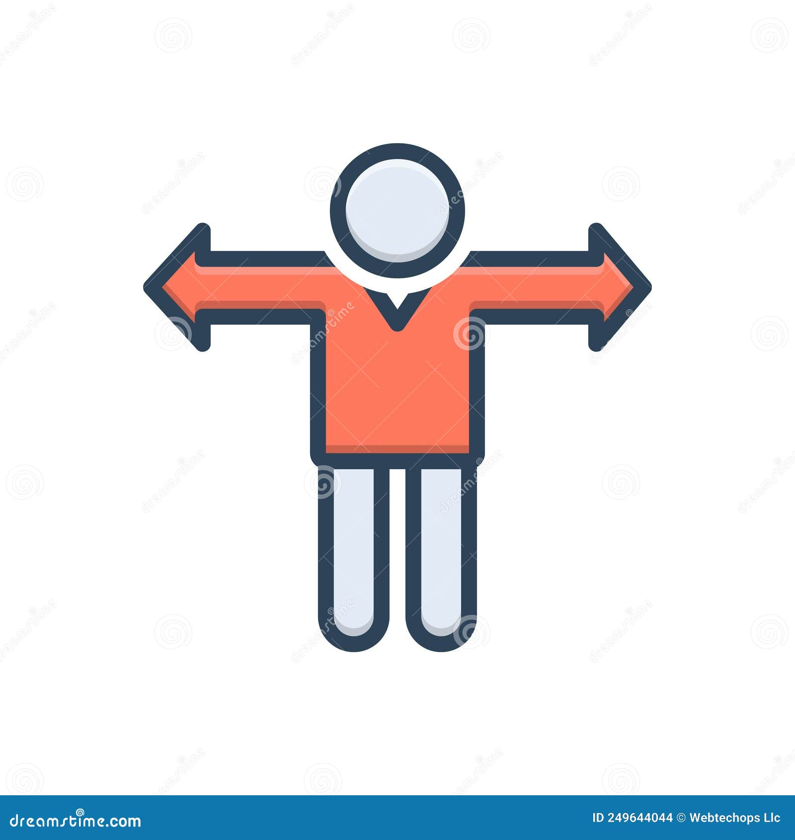 Color Illustration Icon for Contrary, Opposite and Adverse Stock Vector ...