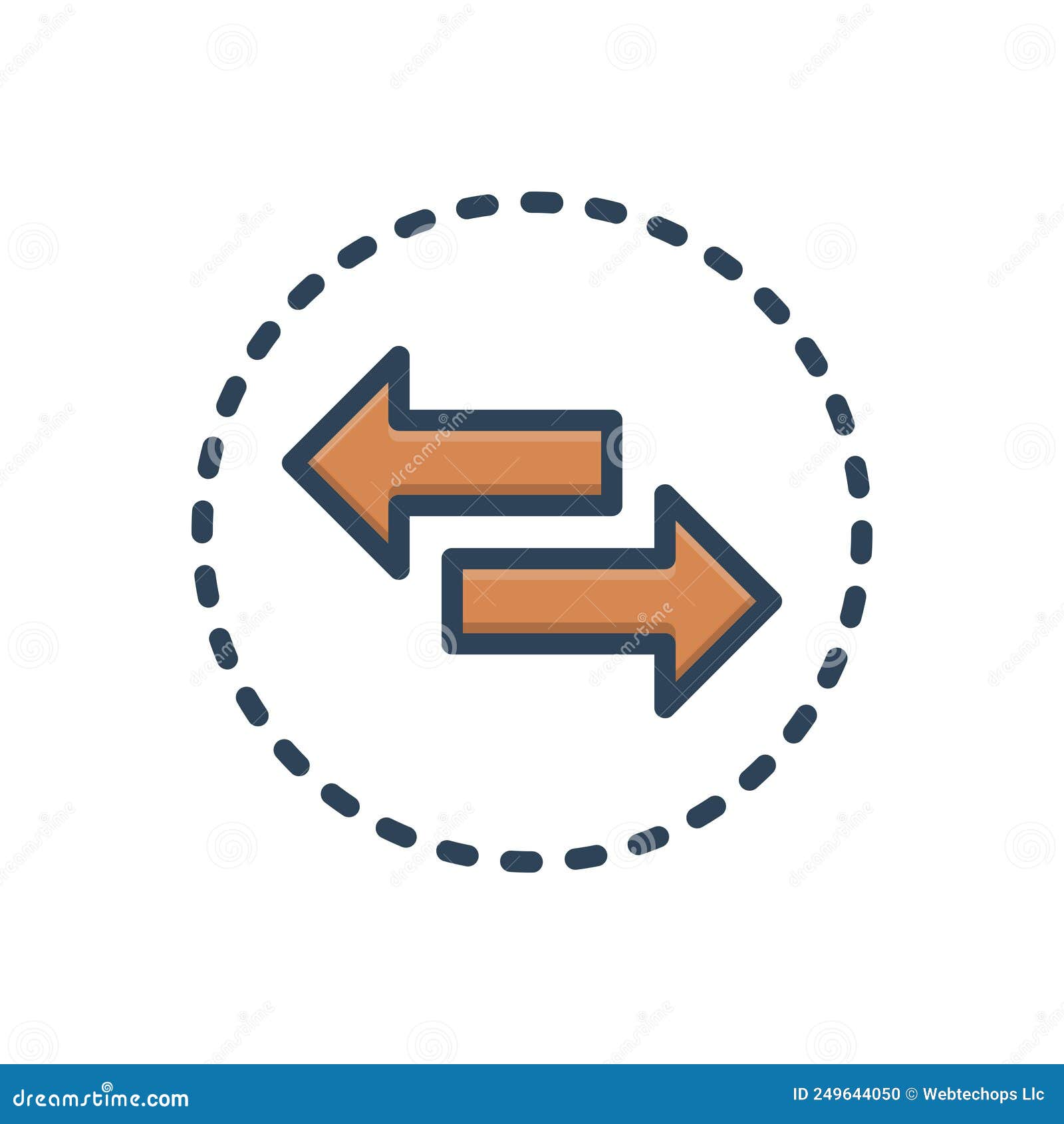 Color Illustration Icon for Contrary, Opposite and Adverse Stock Vector ...