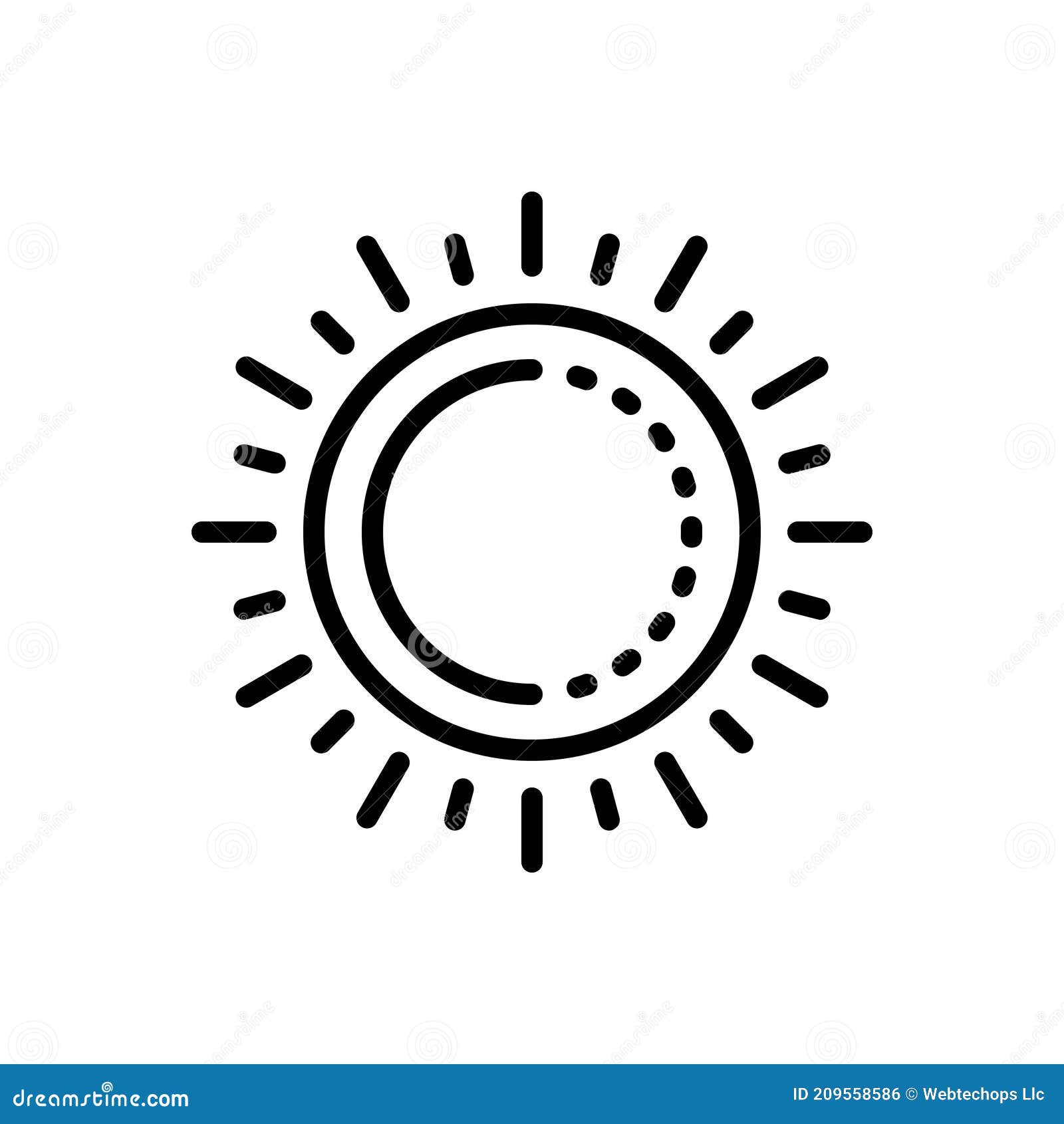 Adjust Brightness Settings Icon. Signs And Symbols Can Be Used For Web ...