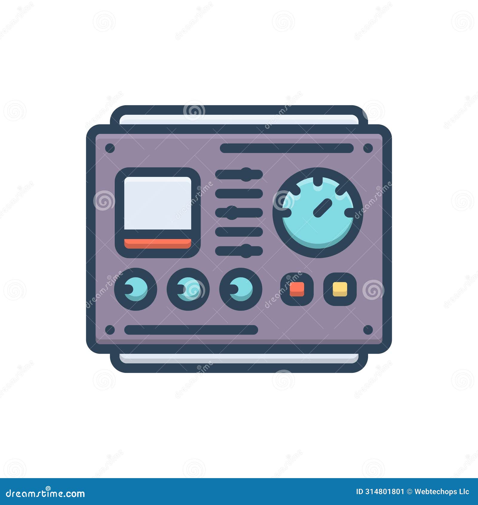 Color Illustration Icon for Control Panel, Control and Electronic Stock ...