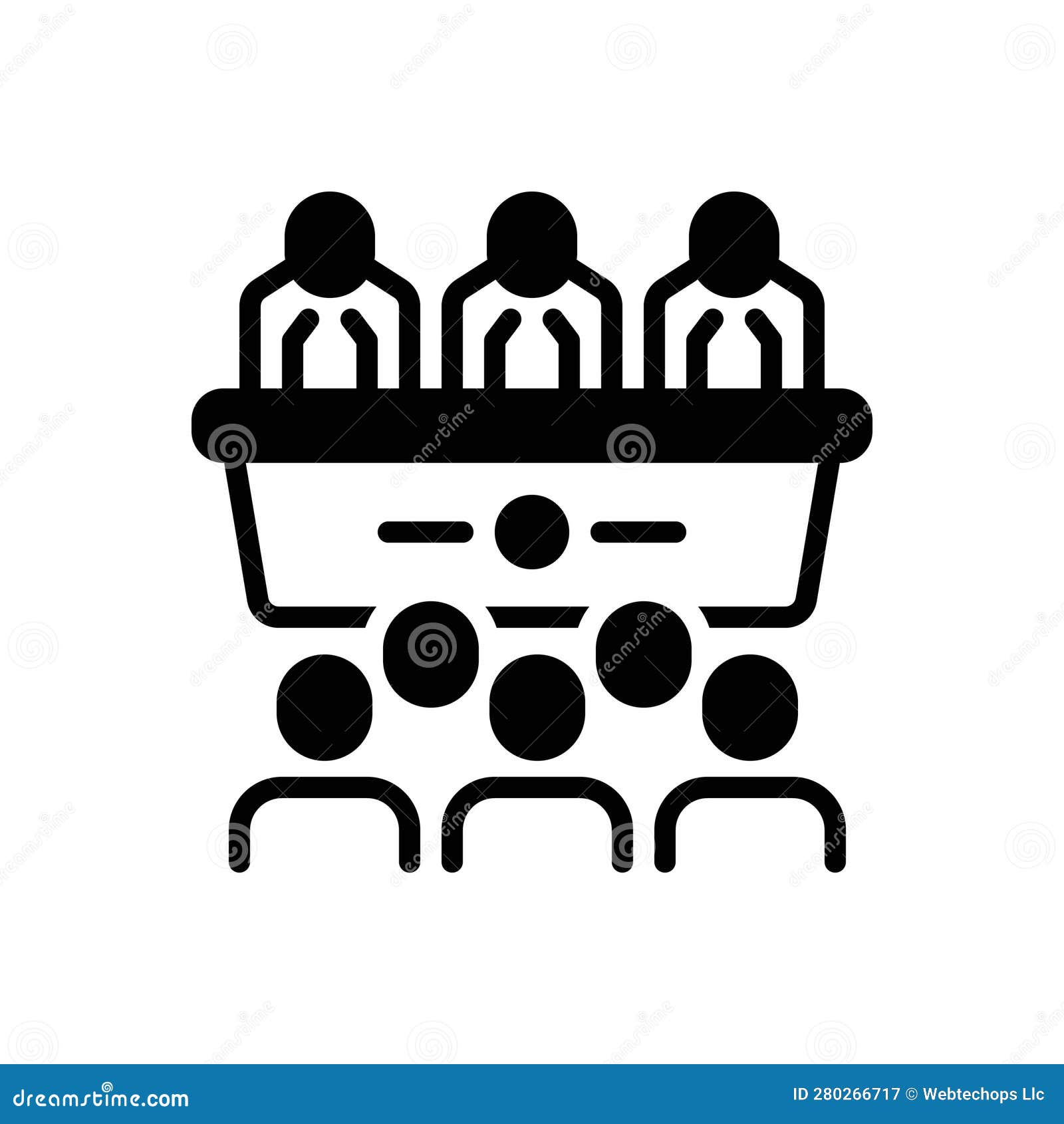 Black Solid Icon for Conventions, Conference and Congress Stock Vector ...