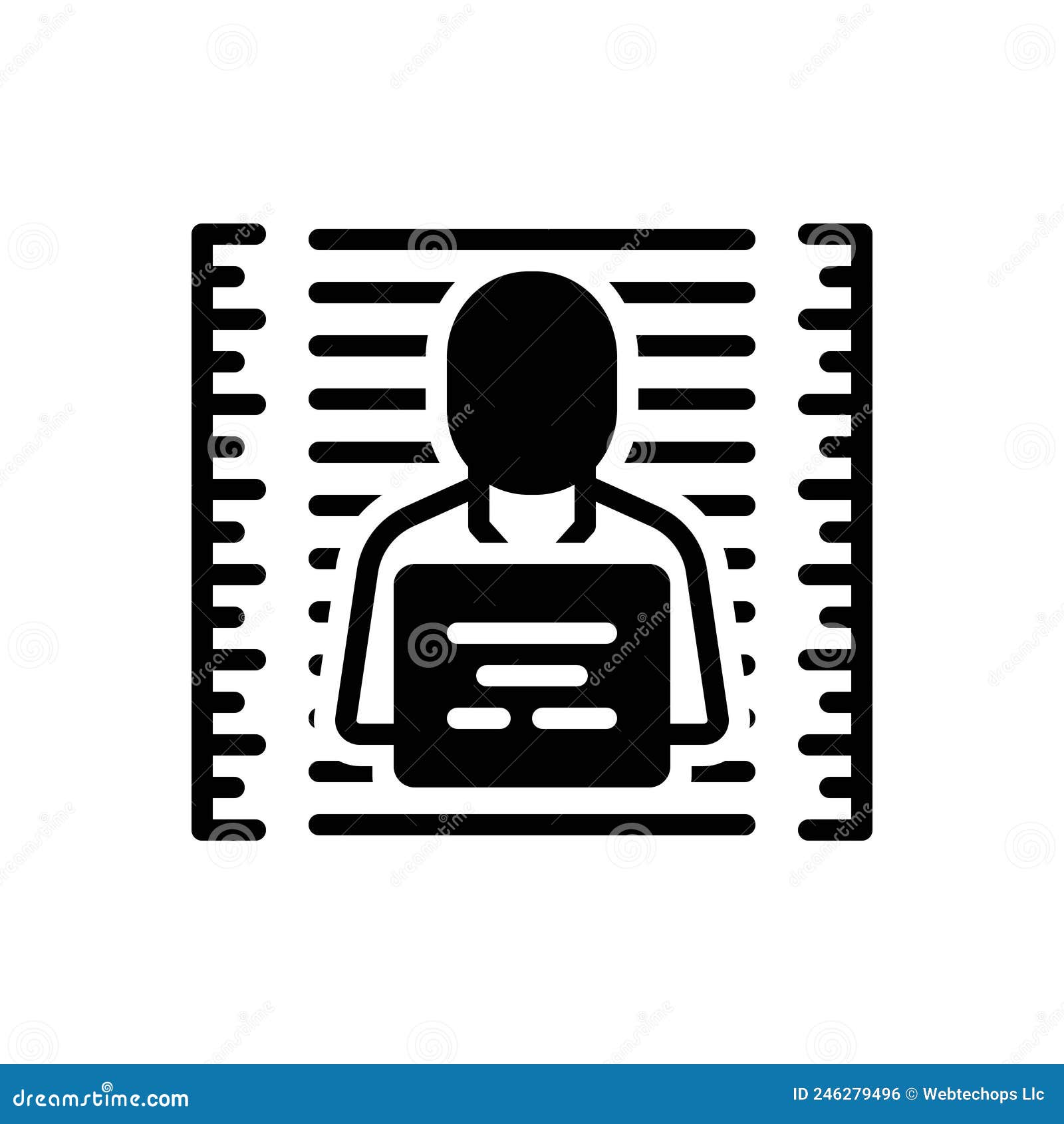 Black Solid Icon for Convicted, Criminal and Guilty Stock Vector ...