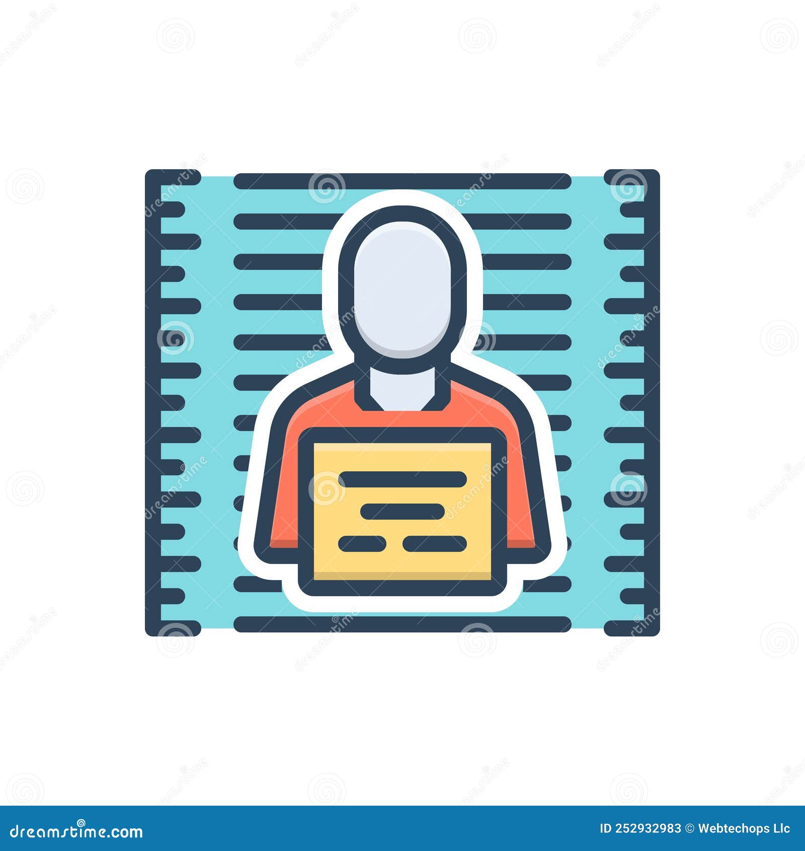 Color Illustration Icon for Convicted, Criminal and Delinquent Stock ...