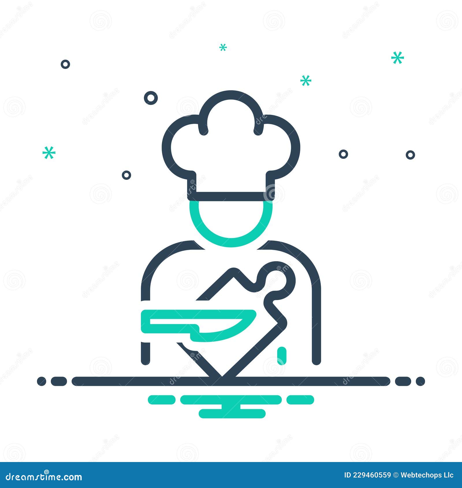 Mix Icon for Cook, Chef and Food Stock Vector - Illustration of ...