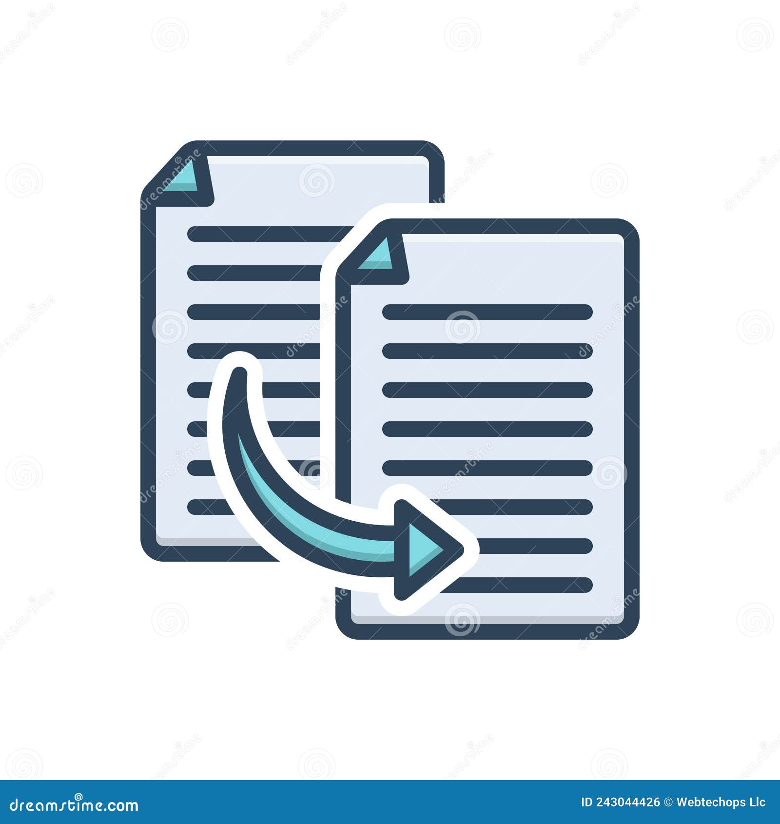 Duplicate Folder Icon In Yellow Background Cartoon Vector ...