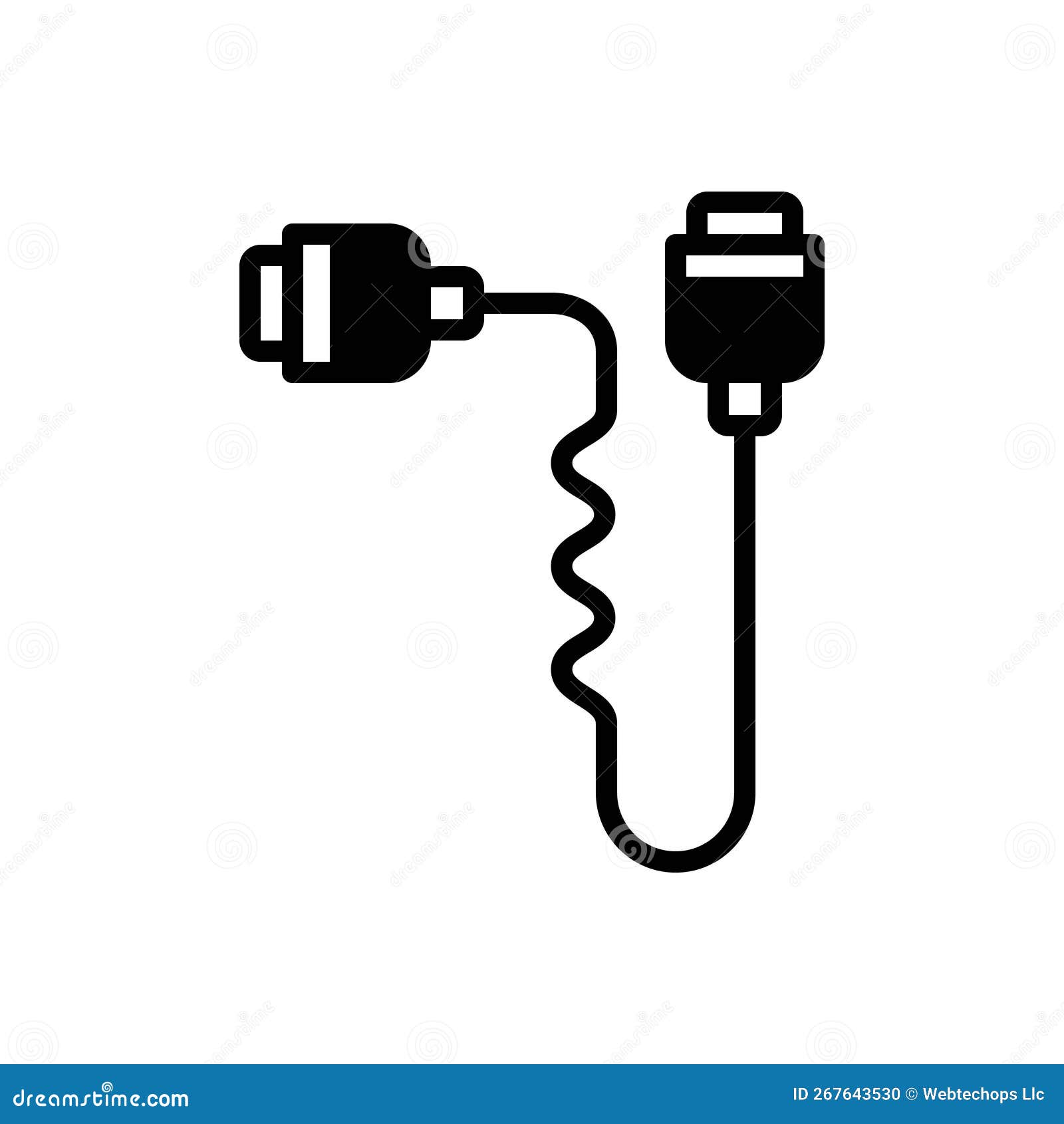 Black Solid Icon for Cord, Rope and Chord Stock Vector - Illustration ...