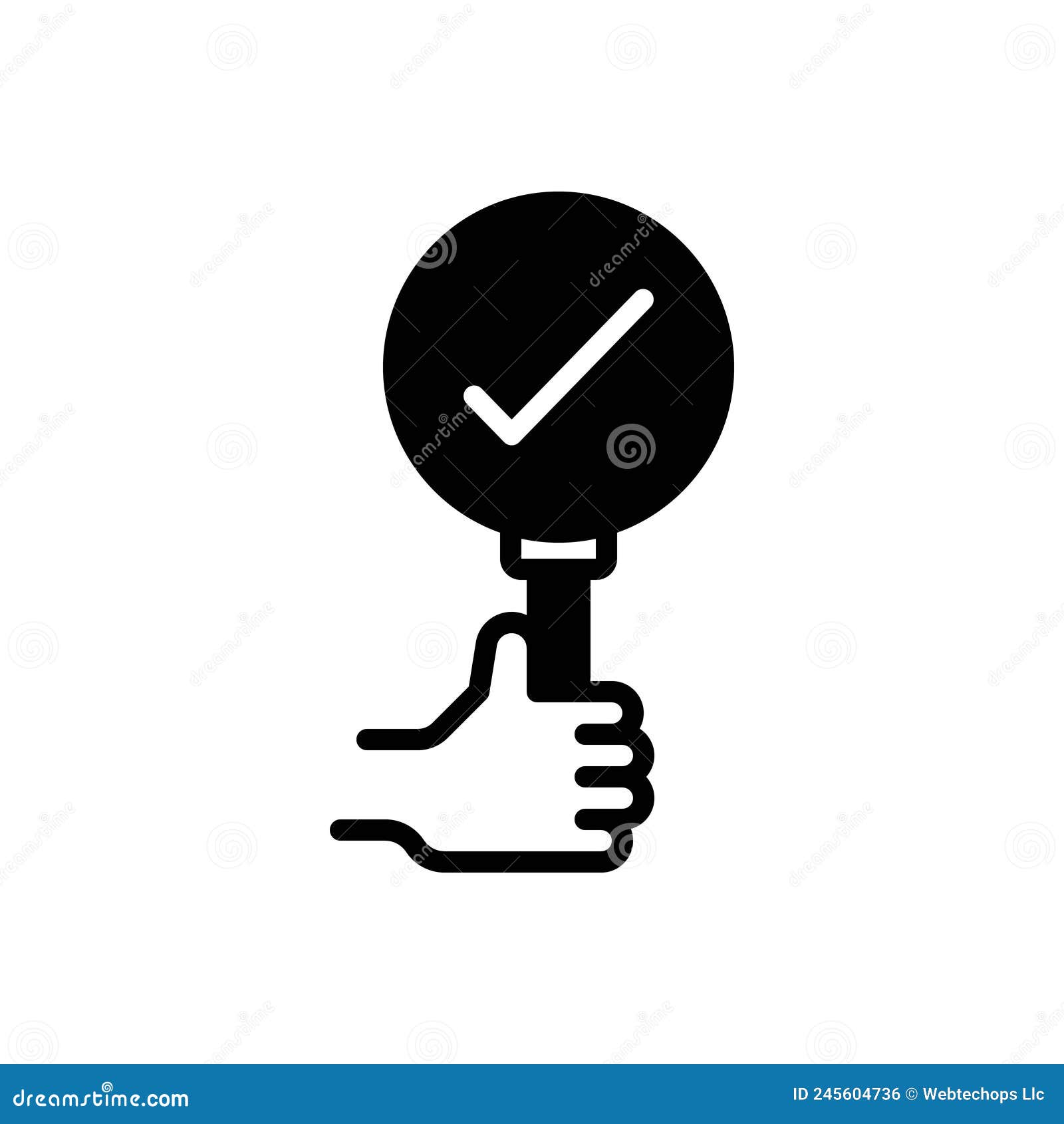 Black Solid Icon for Correct, True and Checked Stock Vector ...