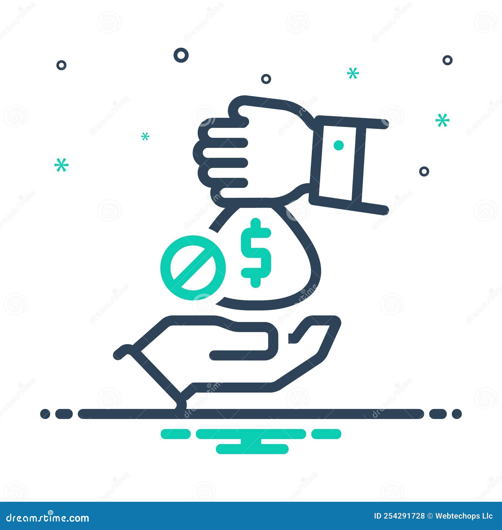 Mix Icon for Corruption, Against and Bhrashtachar Stock Vector ...