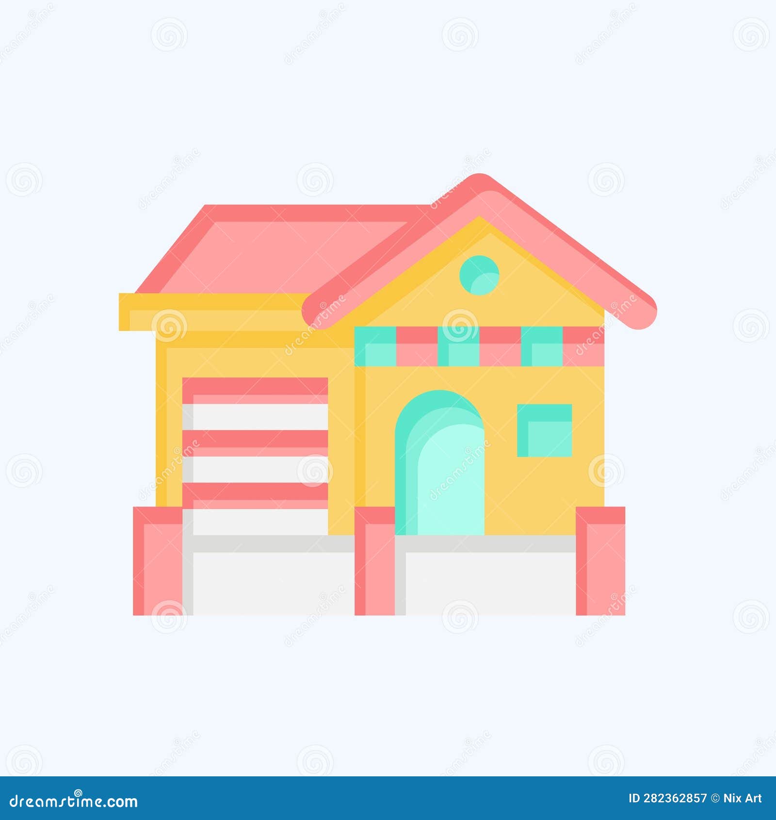 Icon Cottage. Related To Accommodations Symbol. Flat Style. Simple ...