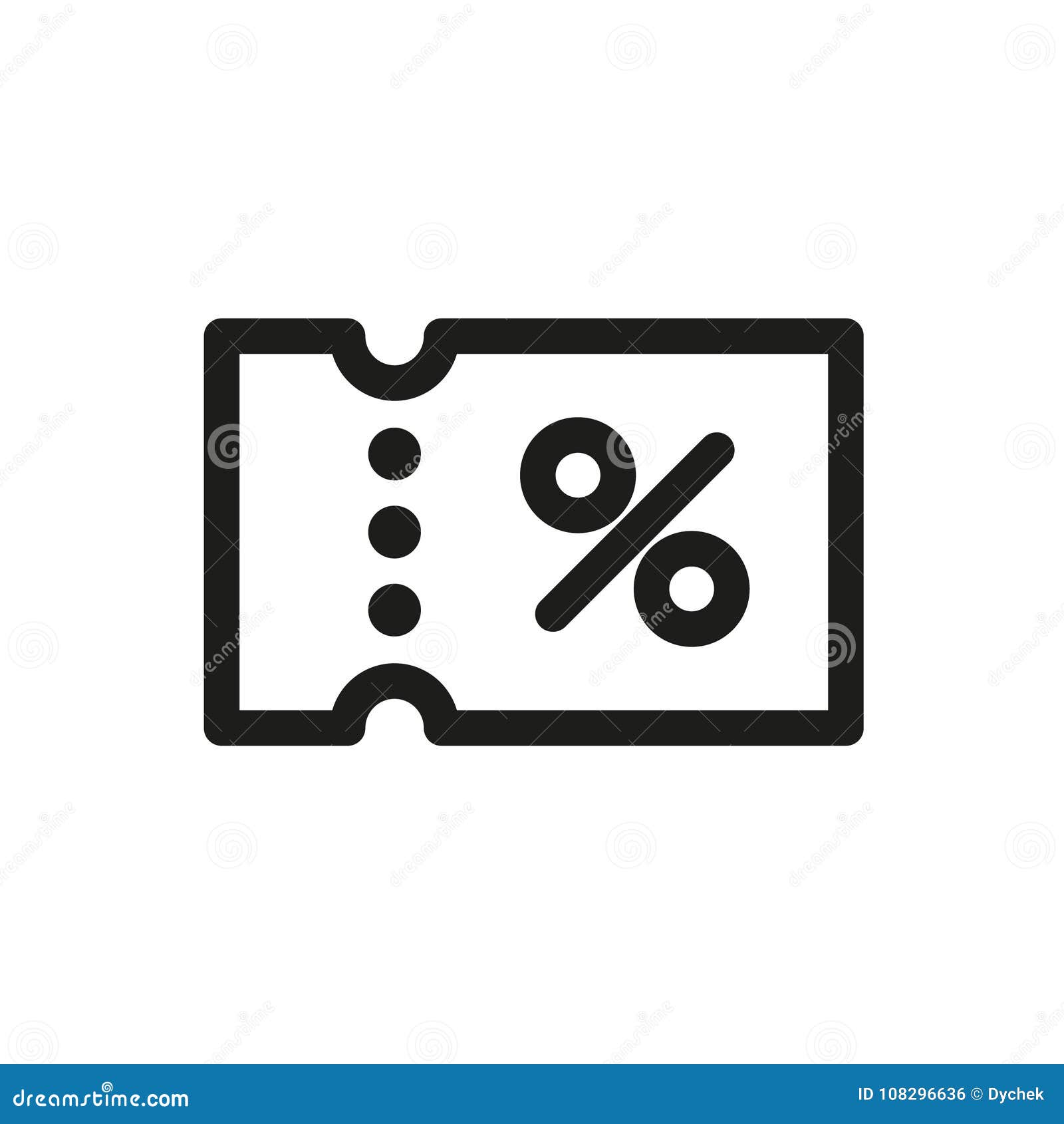 Icon Coupon. Vector Illustration. Stock Vector - Illustration of ...