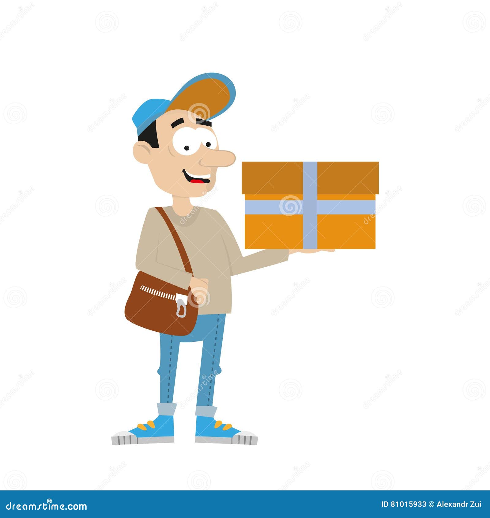 The icon of the courier stock vector. Illustration of fast - 81015933