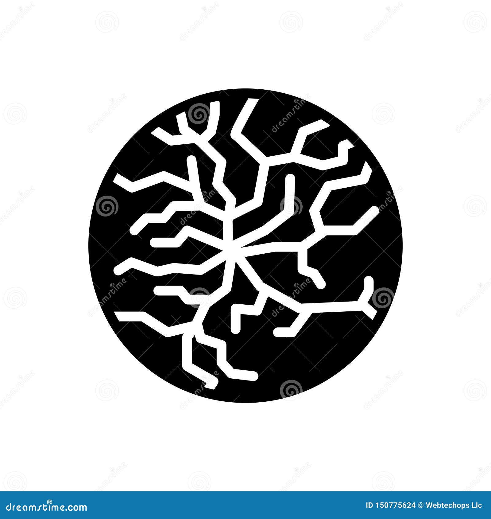 Black Solid Icon for Crackling, Surface and Vintage Stock Vector ...