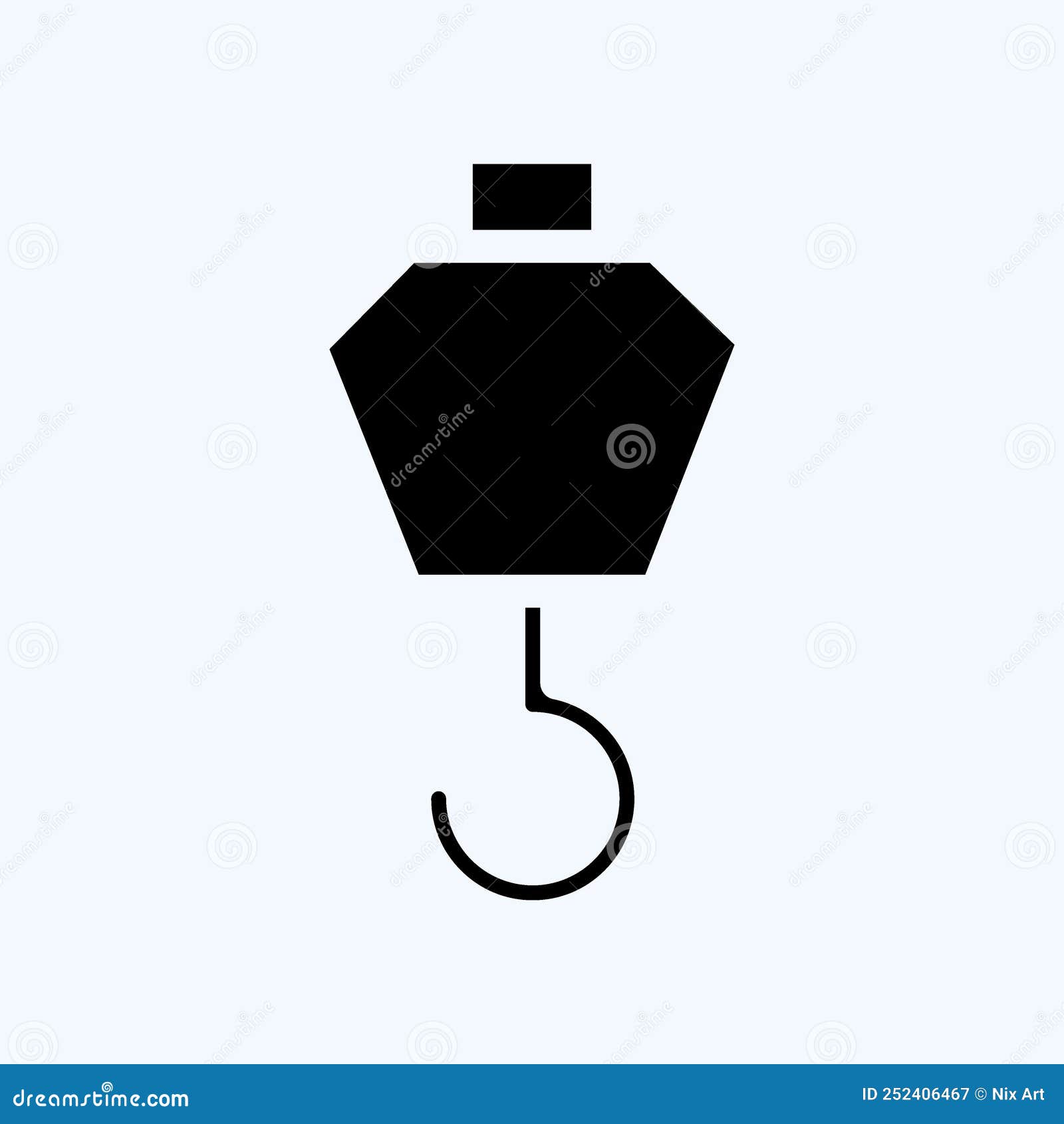 Icon Crane Hook. Suitable for Building Symbol. Glyph Style. Simple ...