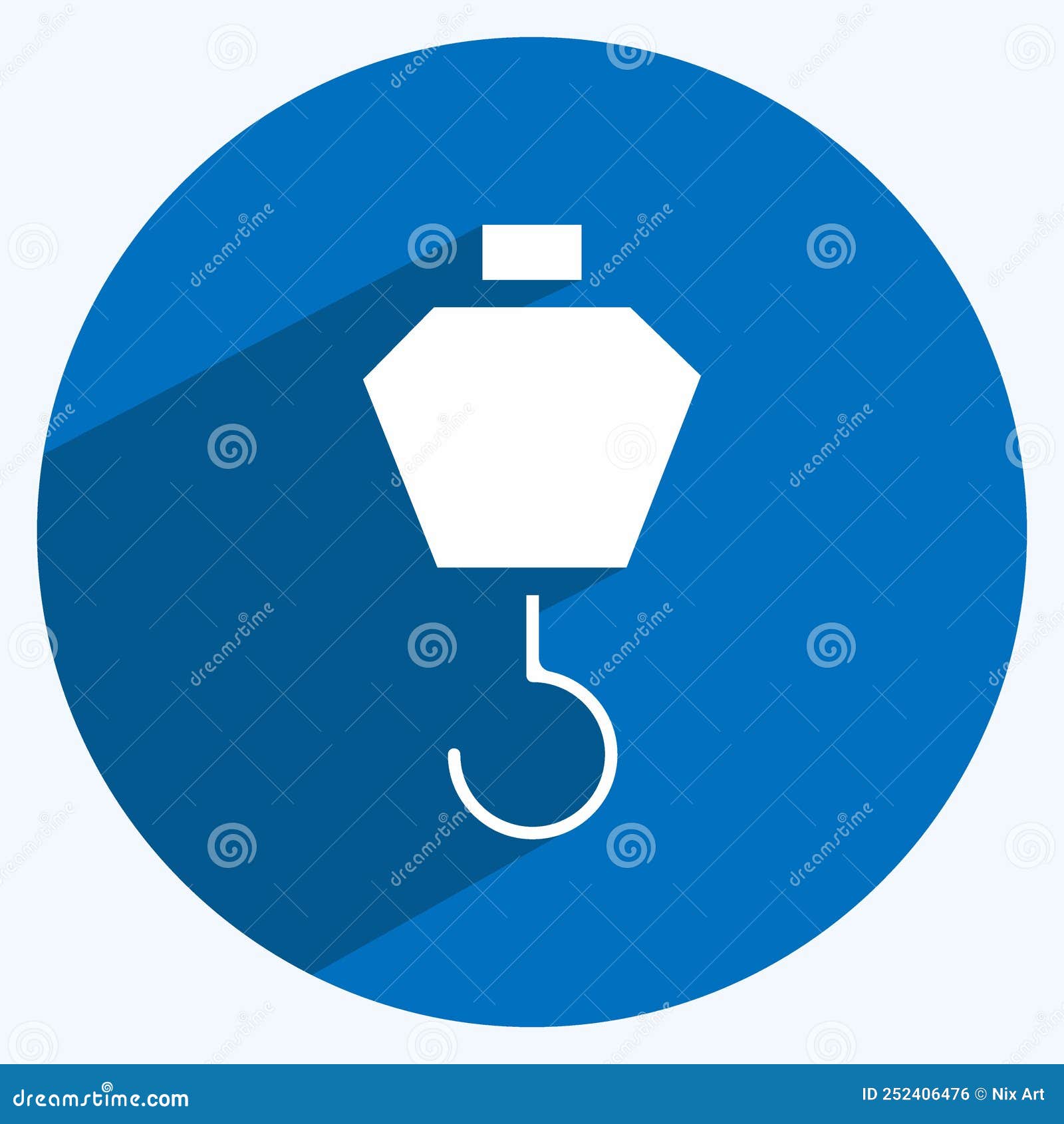 Icon Crane Hook. Suitable for Building Symbol. Long Shadow Style ...