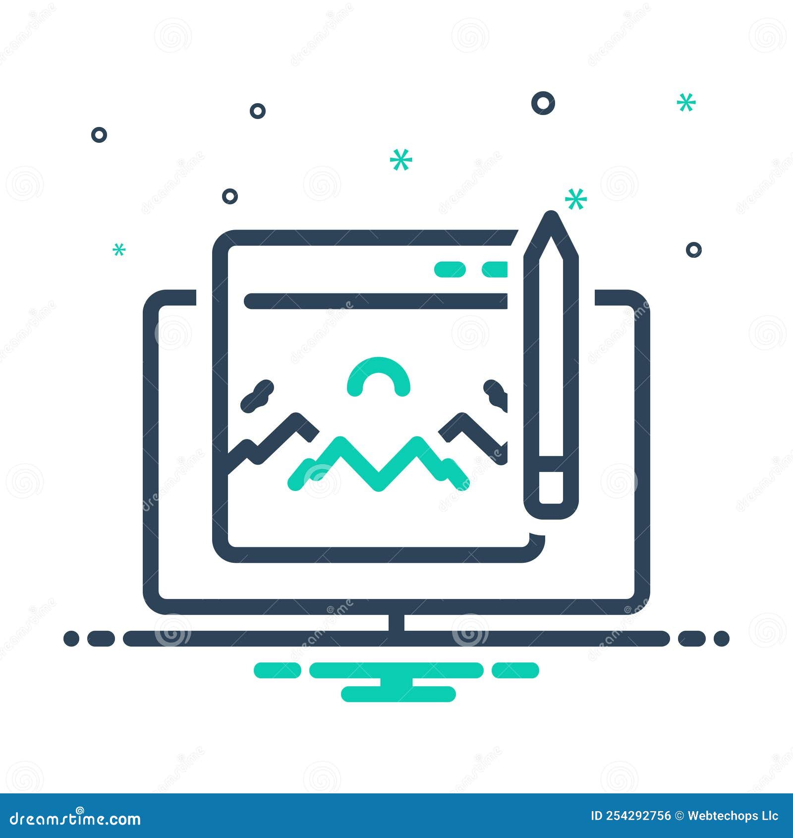 Mix Icon for Creation, Design and Picture Stock Illustration ...