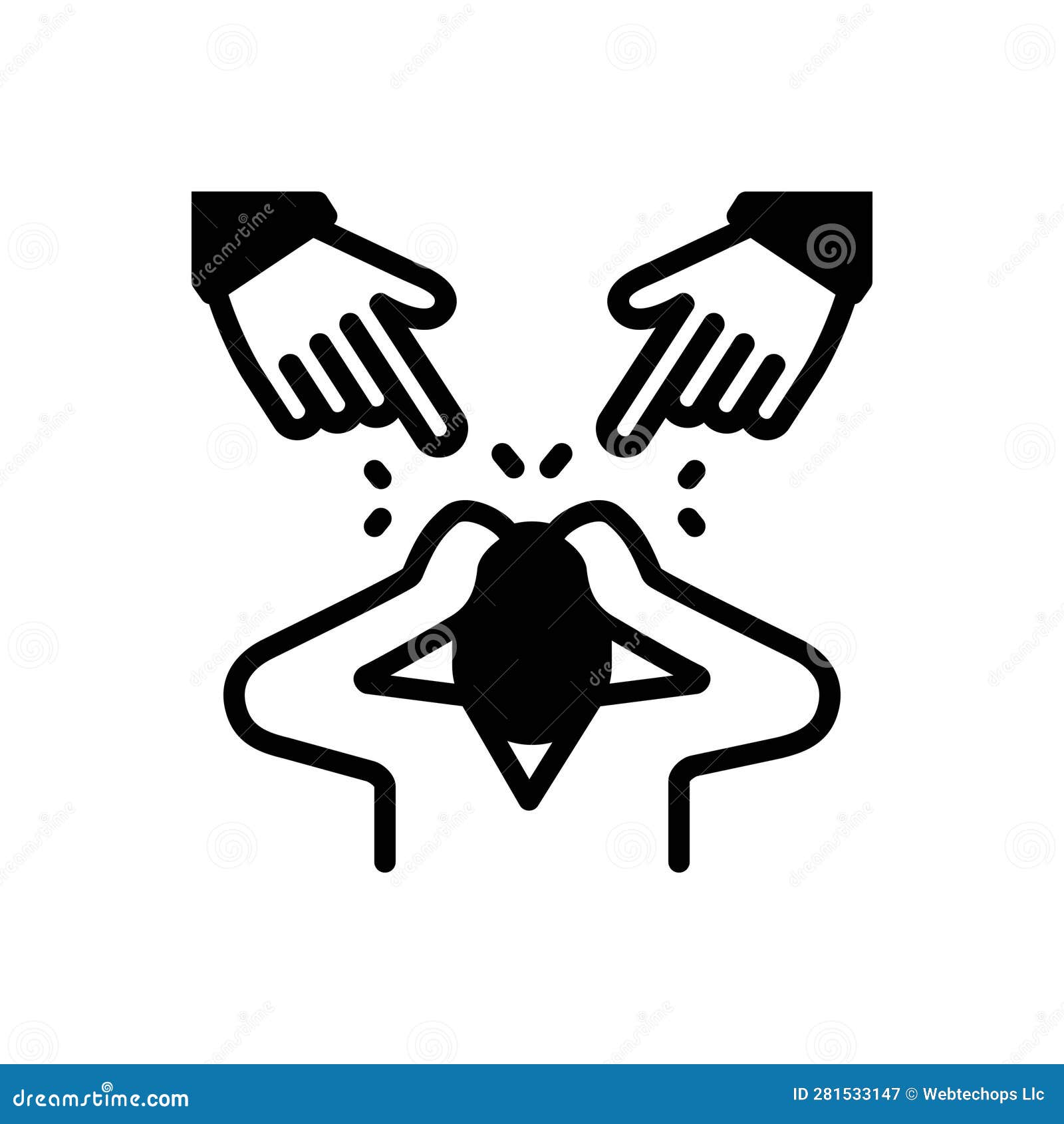 Black Solid Icon for Critics, Detractor and Finder Stock Vector ...