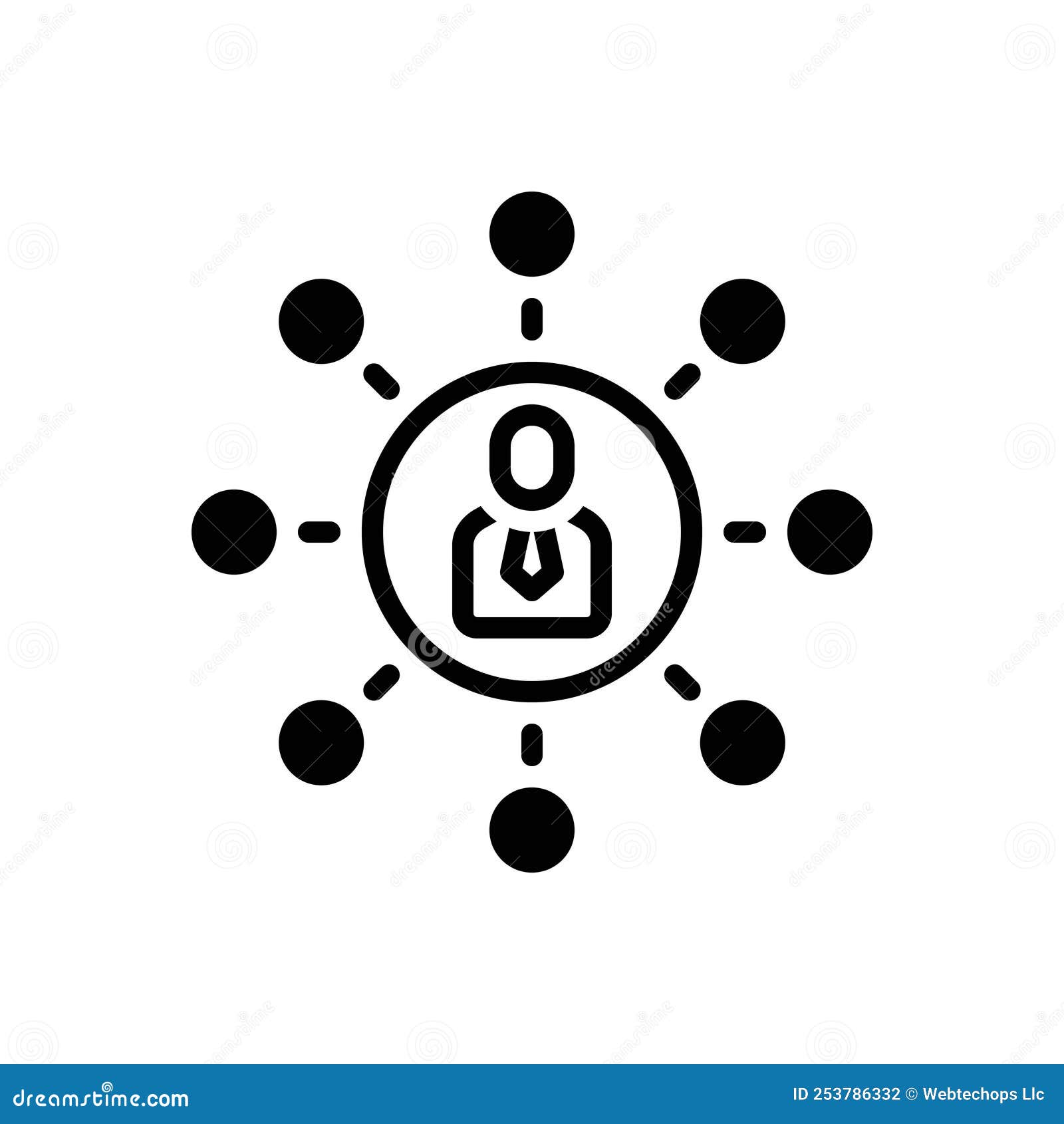 Black Solid Icon for Crm, Management and Technology Stock Illustration ...