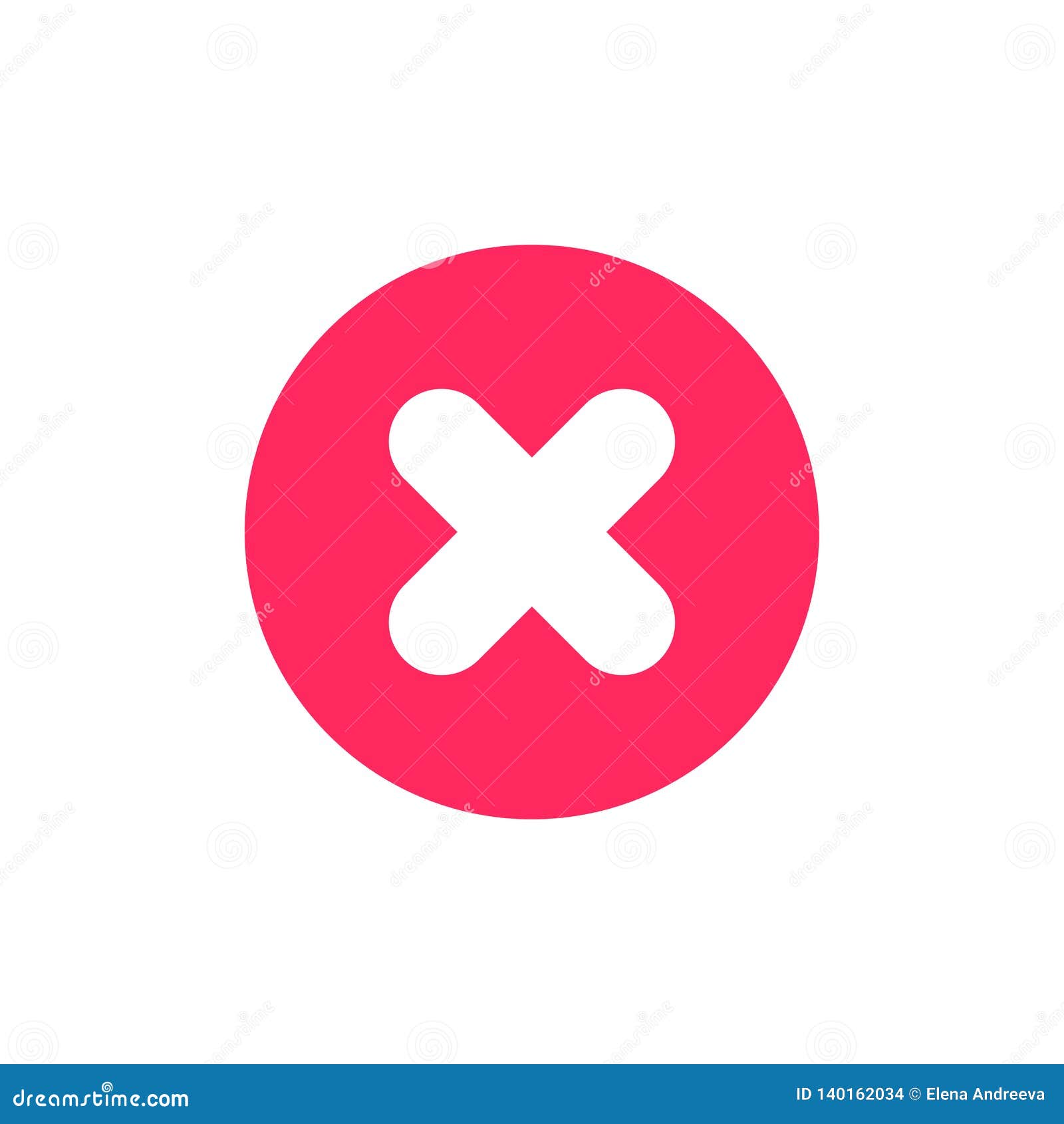 Icon of Cross Sign As Error or Cancel Symbol. Flat Style Stock Vector ...