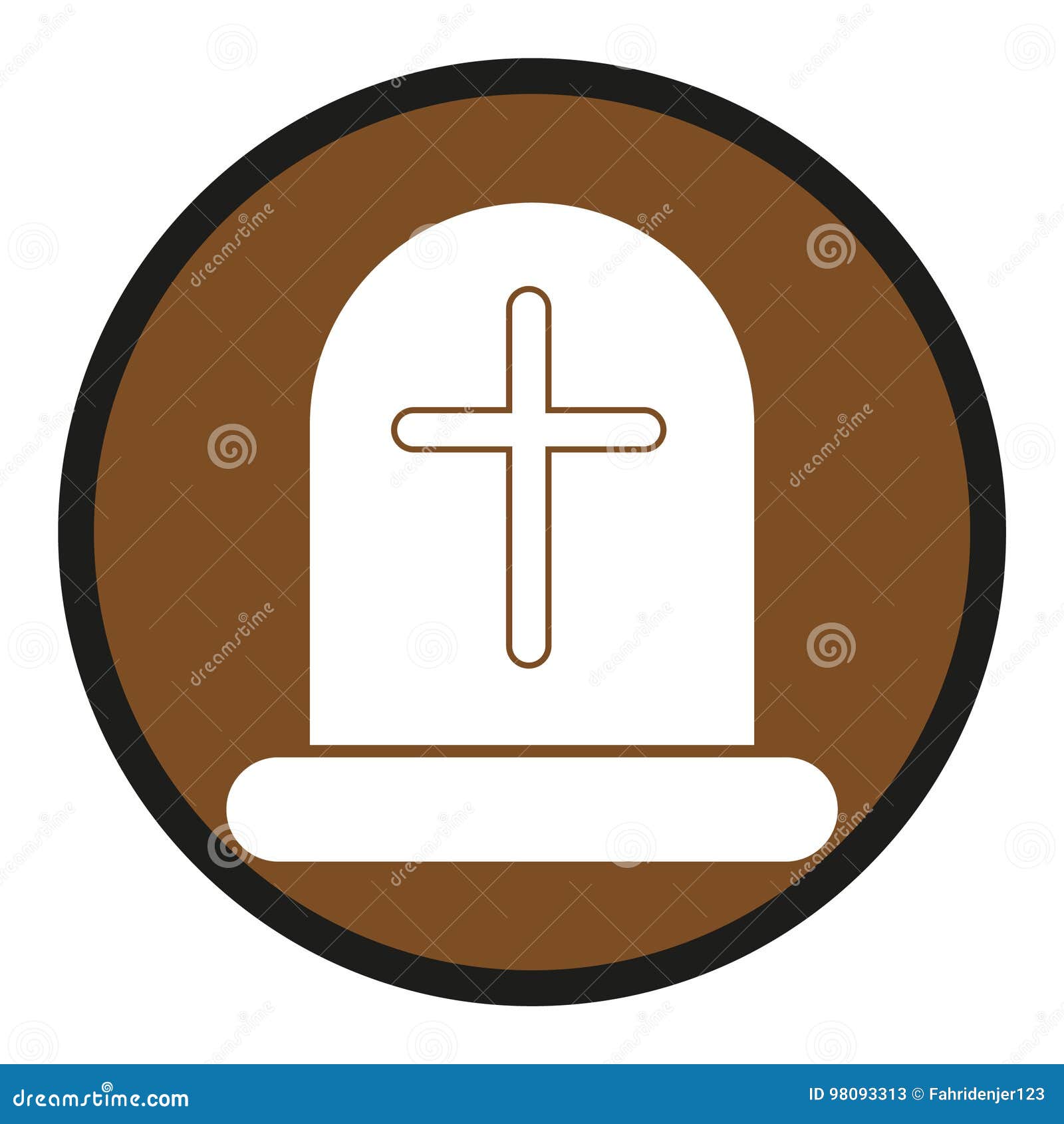 Icon of the cross tomb stock illustration. Illustration of encouraging ...