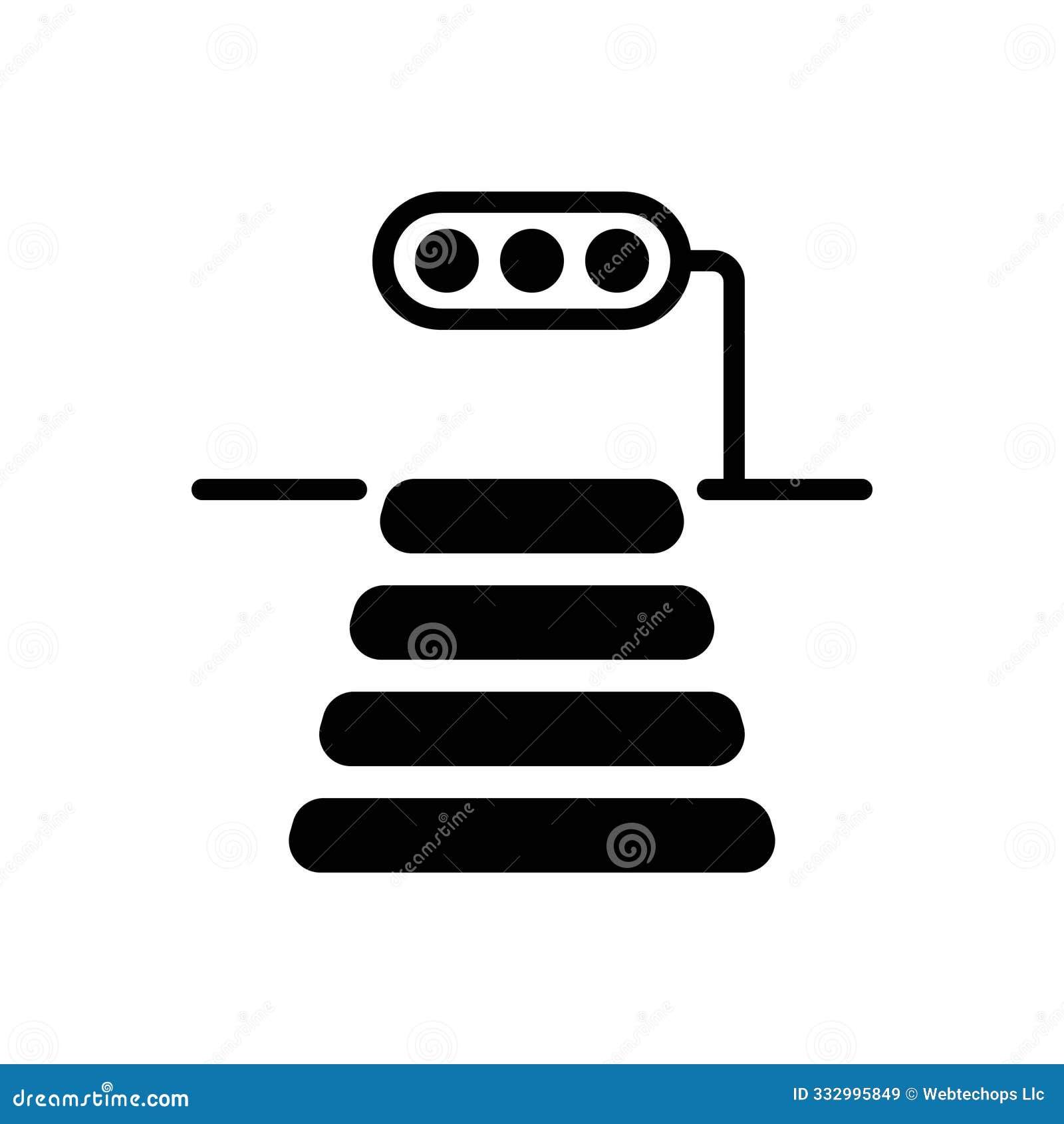 Black Solid Icon for Cross Walk, Pavement and Light Stock Illustration ...