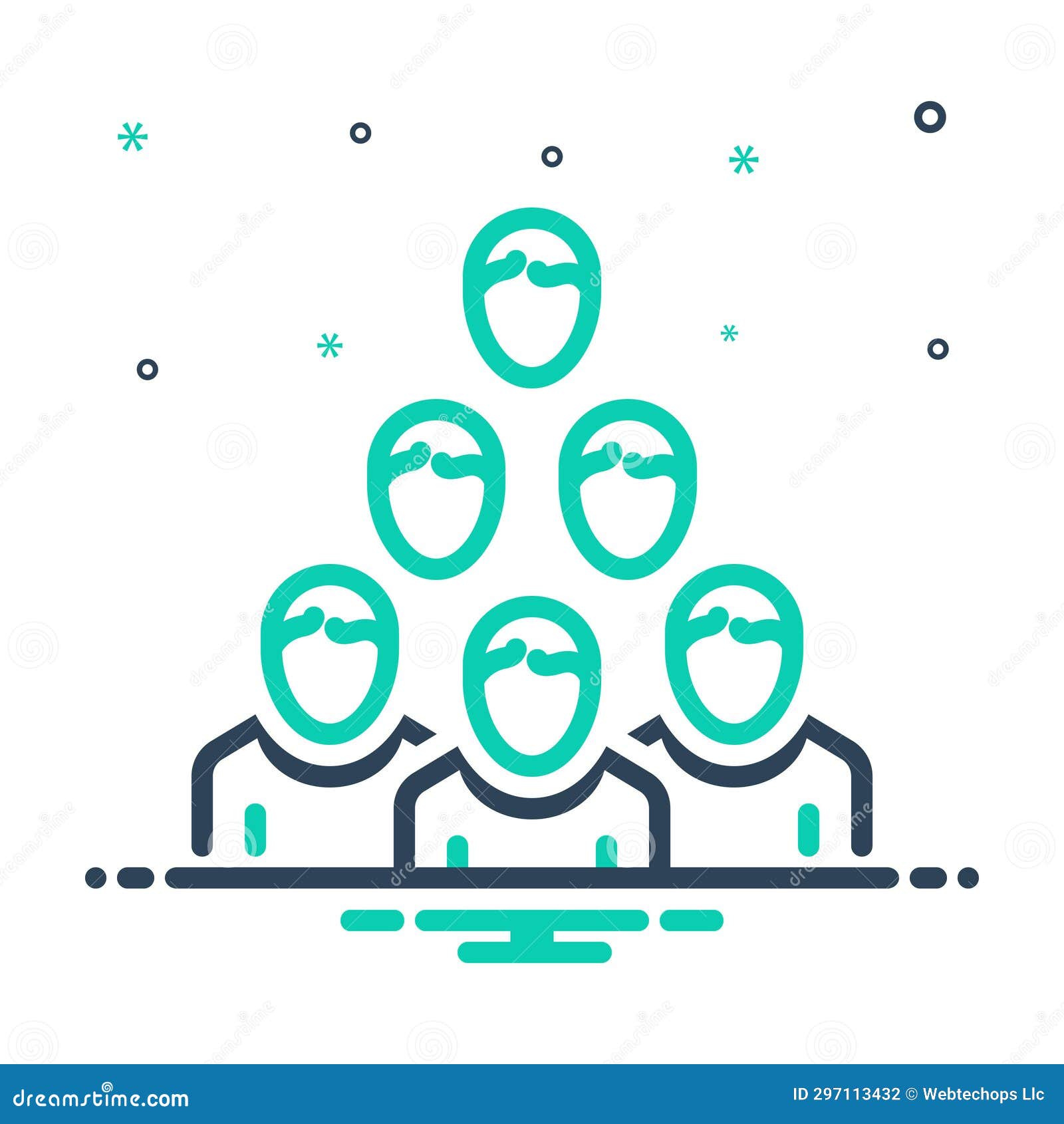 Mix Icon for Crowd, Population and People Stock Vector - Illustration ...