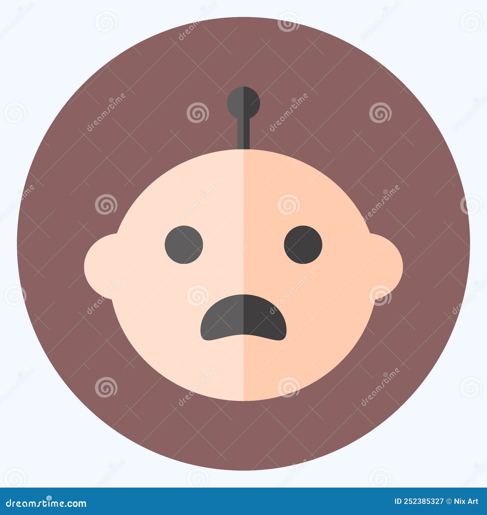 Icon Crying Baby. Suitable for Baby Symbol. Flat Style. Simple Design Editable. Design Template ...