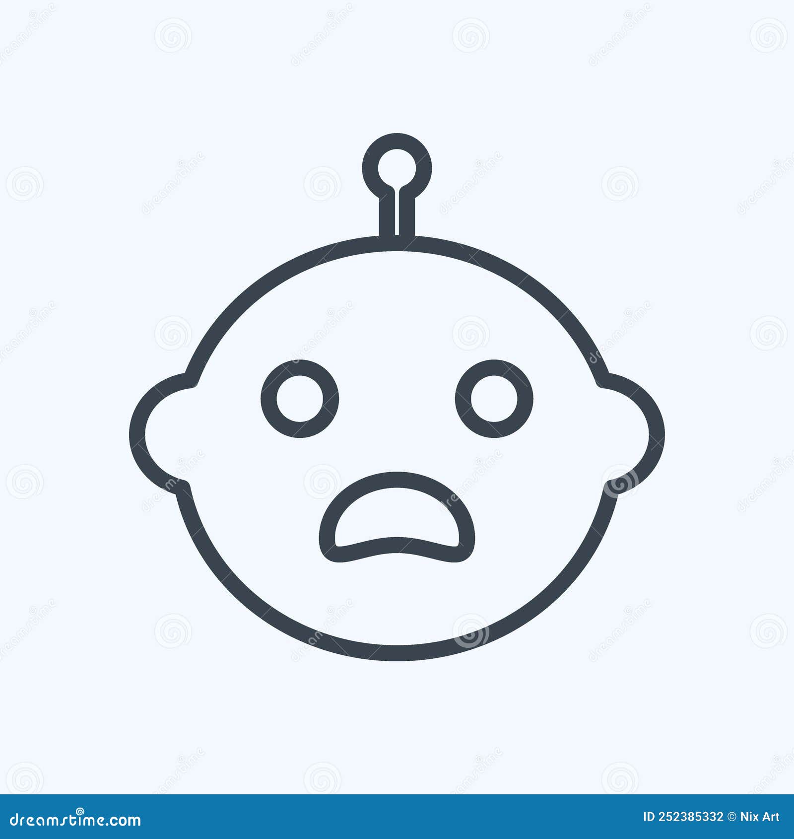 Icon Crying Baby. Suitable for Baby Symbol. Line Style. Simple Design ...
