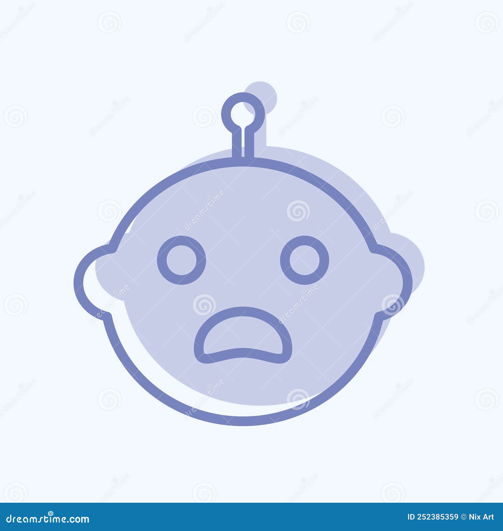 Icon Crying Baby. Suitable for Baby Symbol. Two Tone Style. Simple ...