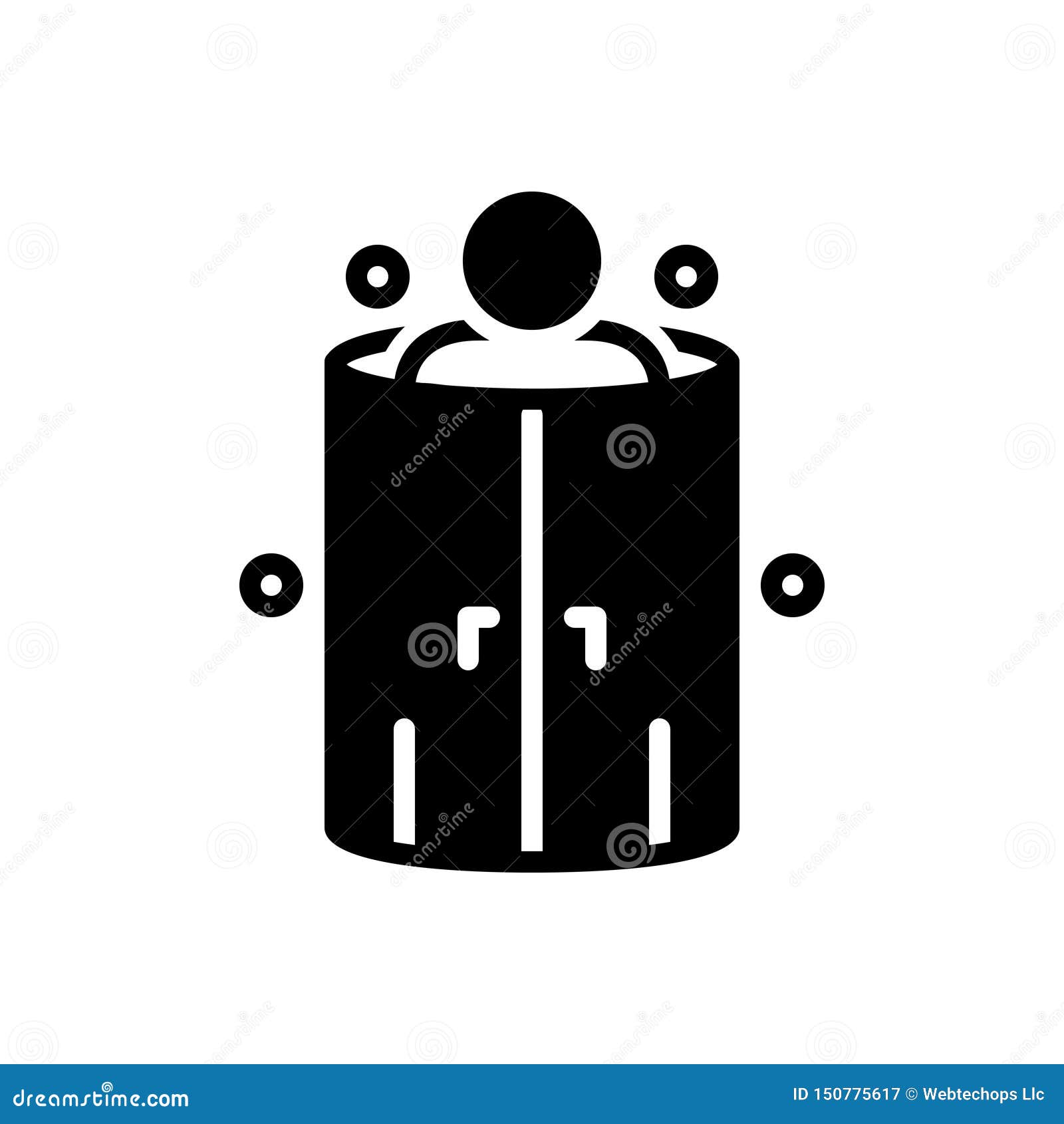 Black Solid Icon for Cryotherapy, Chamber and Medical Stock Vector ...