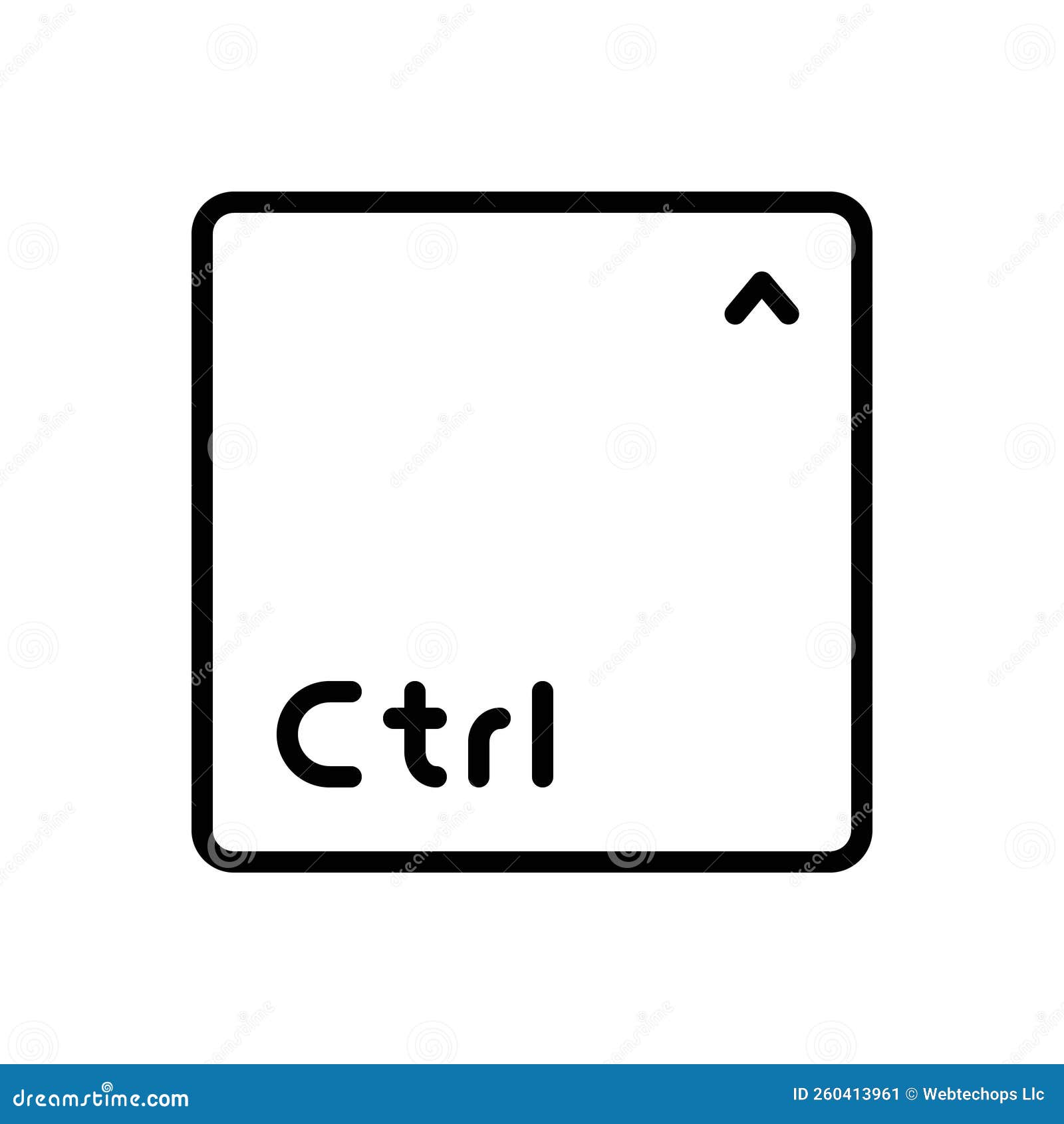 Black Line Icon for Ctrl, Key and Action Stock Illustration ...