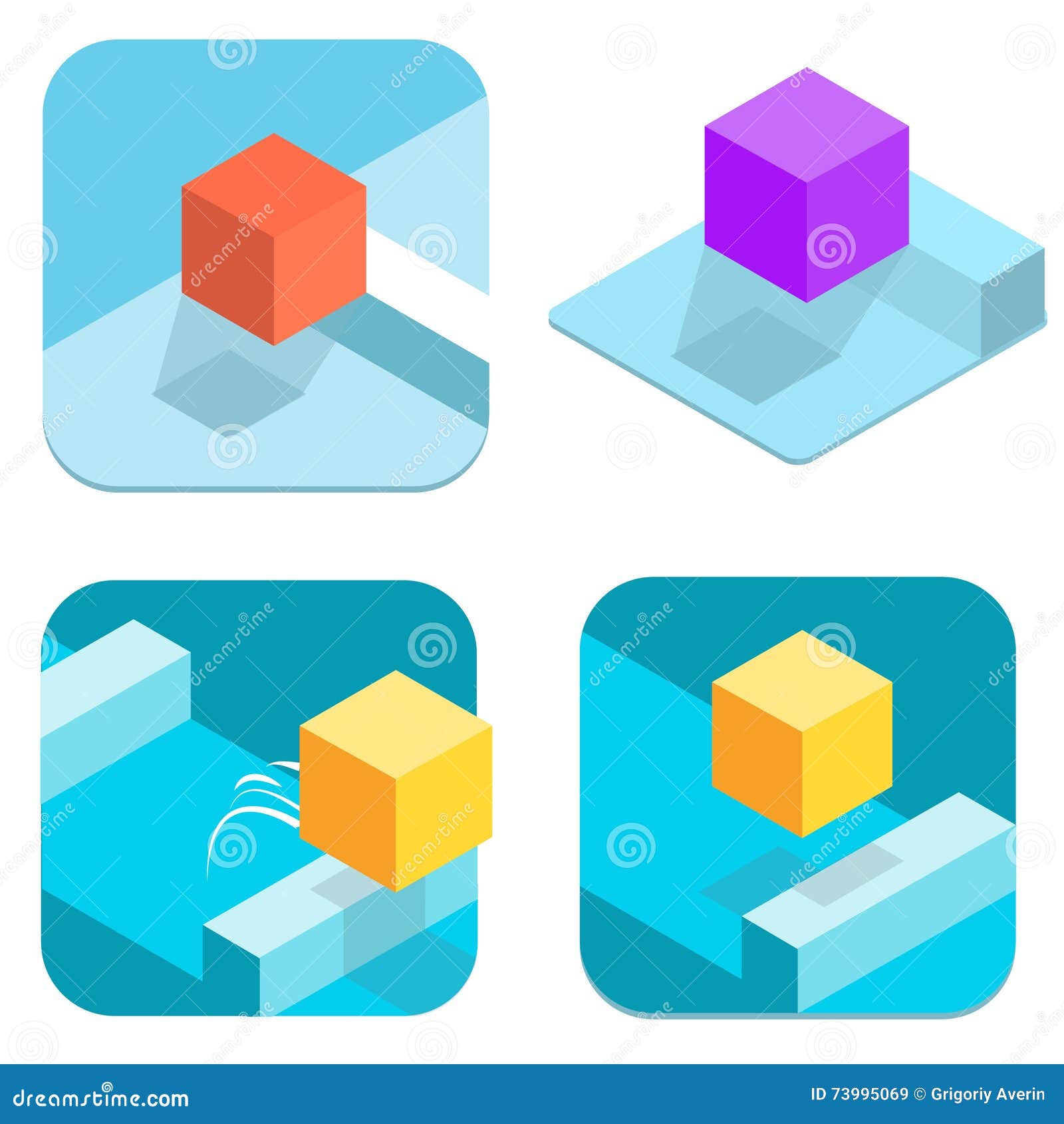 Icon cube stock vector. Illustration of poly, apps, world - 73995069