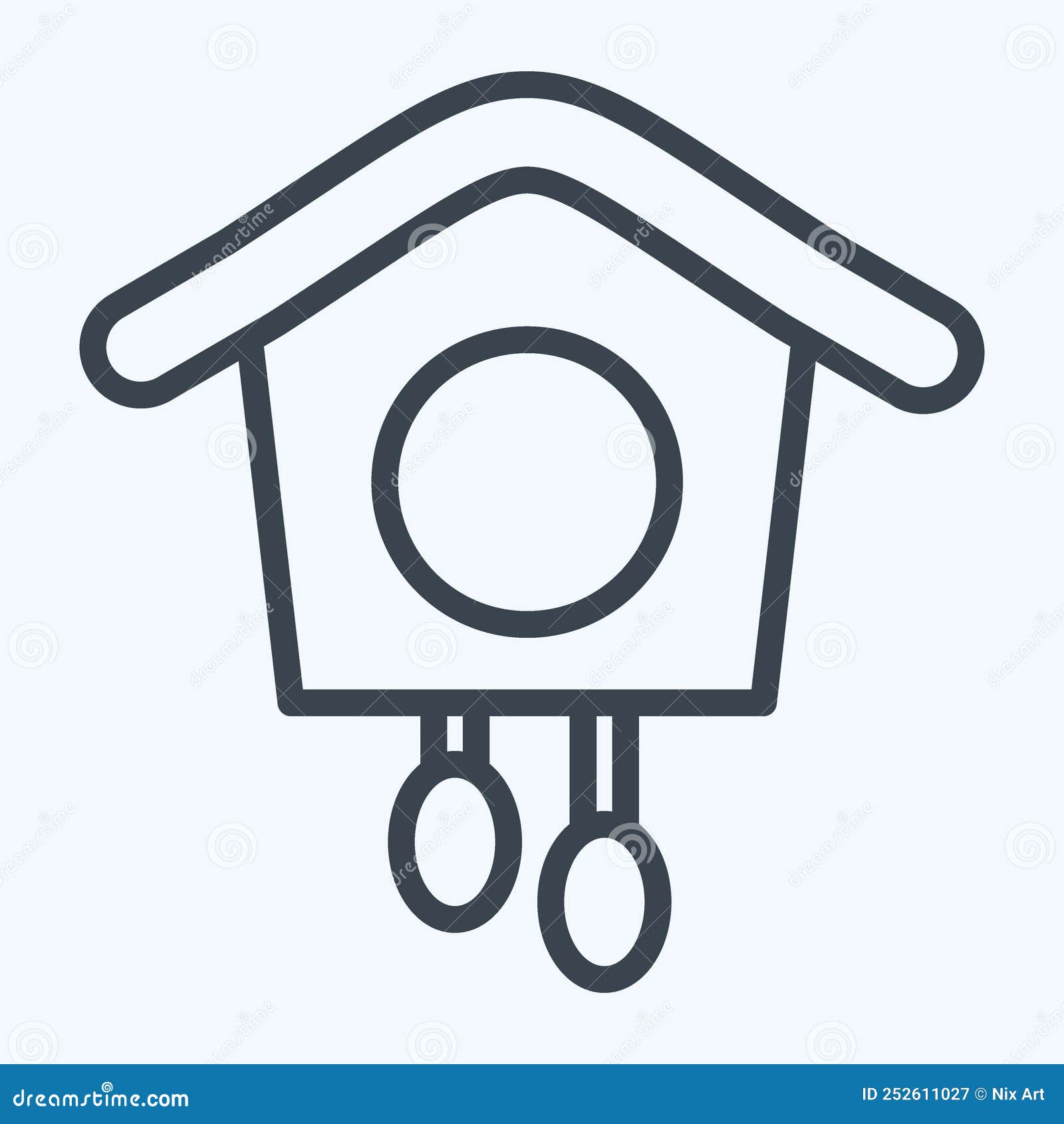 Icon Cuckoo Clock. Suitable for Education Symbol. Line Style. Simple ...