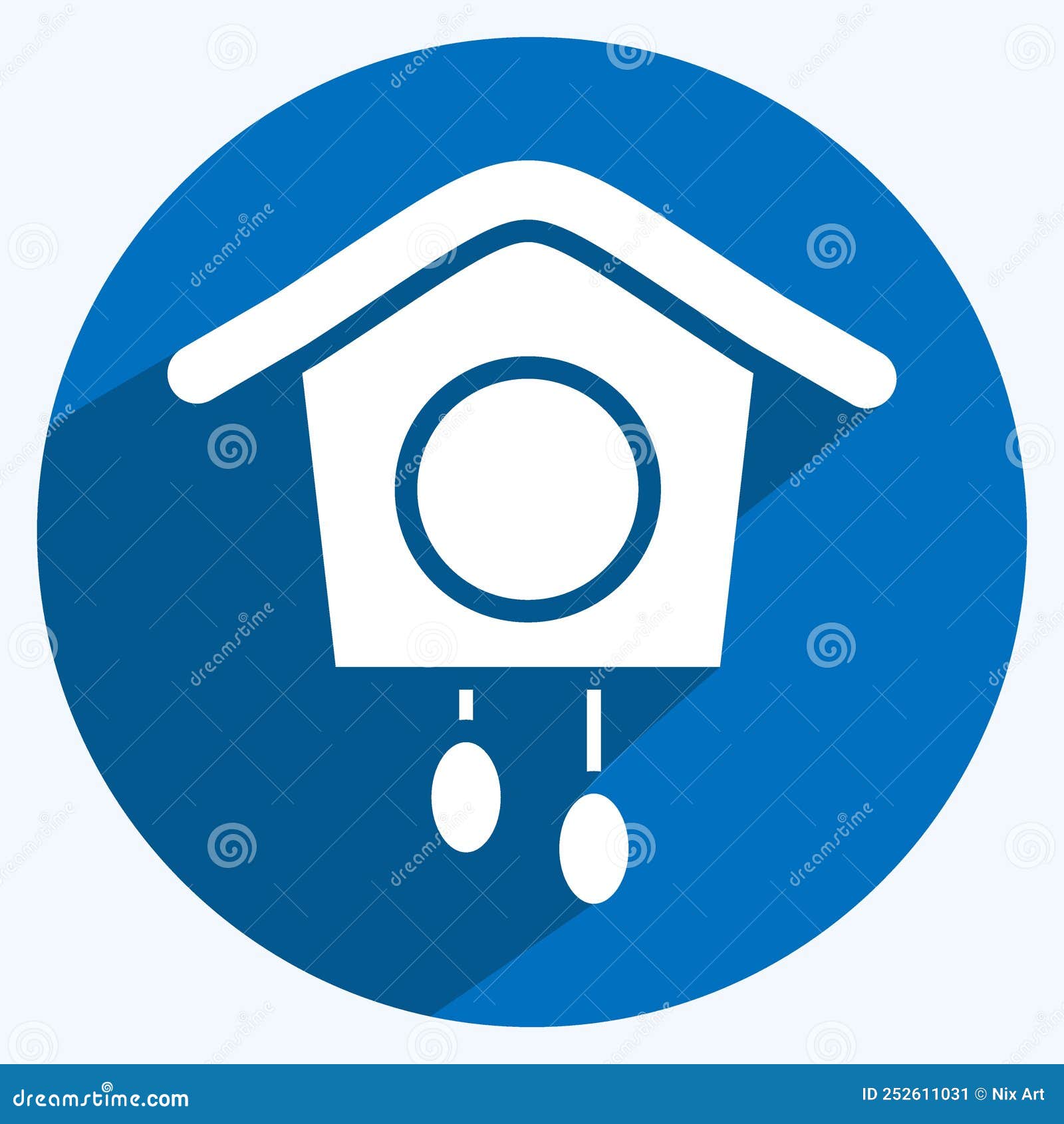 Icon Cuckoo Clock. Suitable for Education Symbol. Long Shadow Style ...