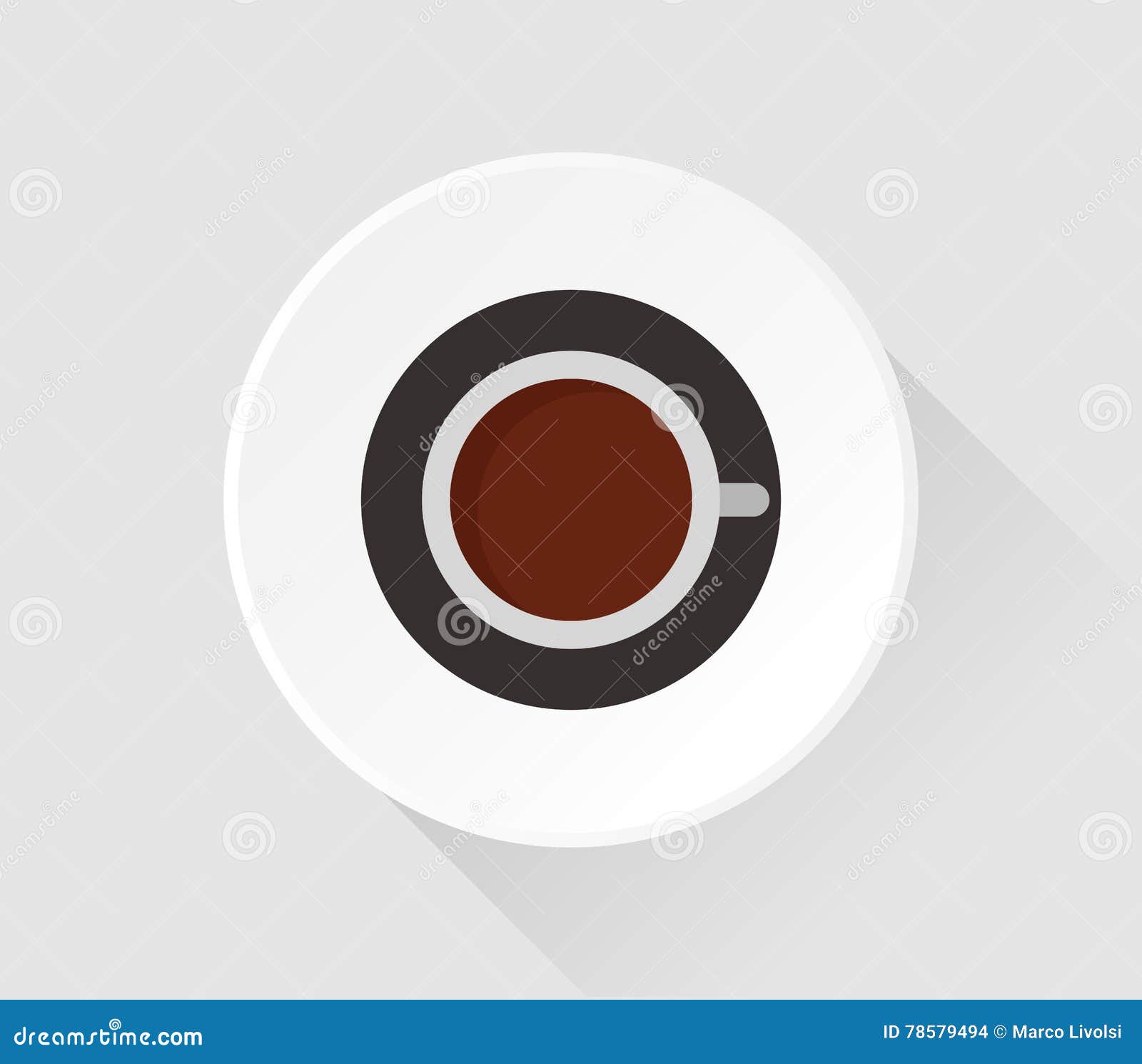 Icon cup of coffee stock illustration. Illustration of white - 78579494