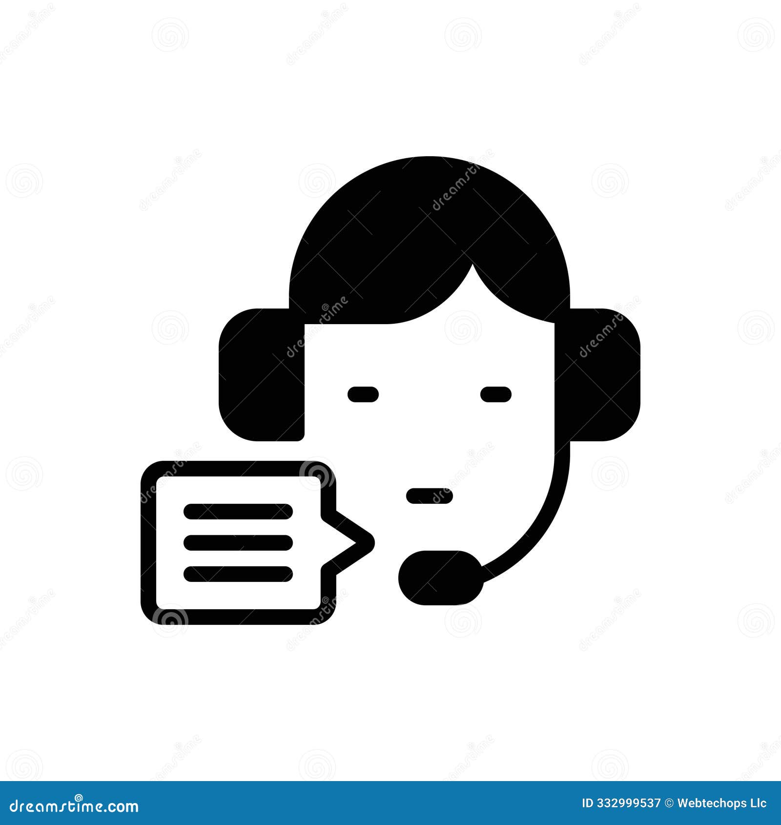 Black Solid Icon for Customer Service, Helpline and Center Stock ...