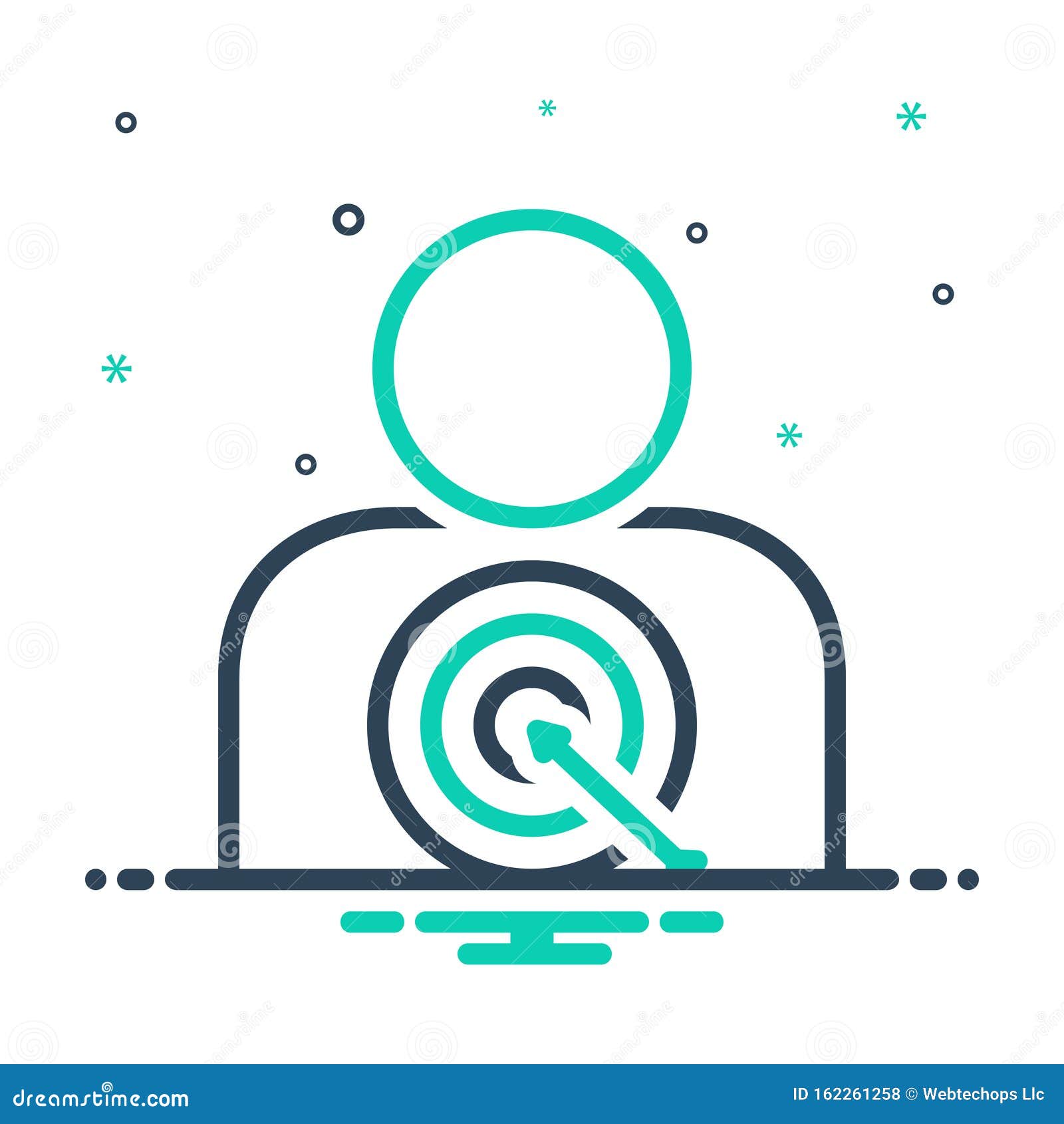 Mix Icon for Customer Target, Client and Consumer Stock Vector ...