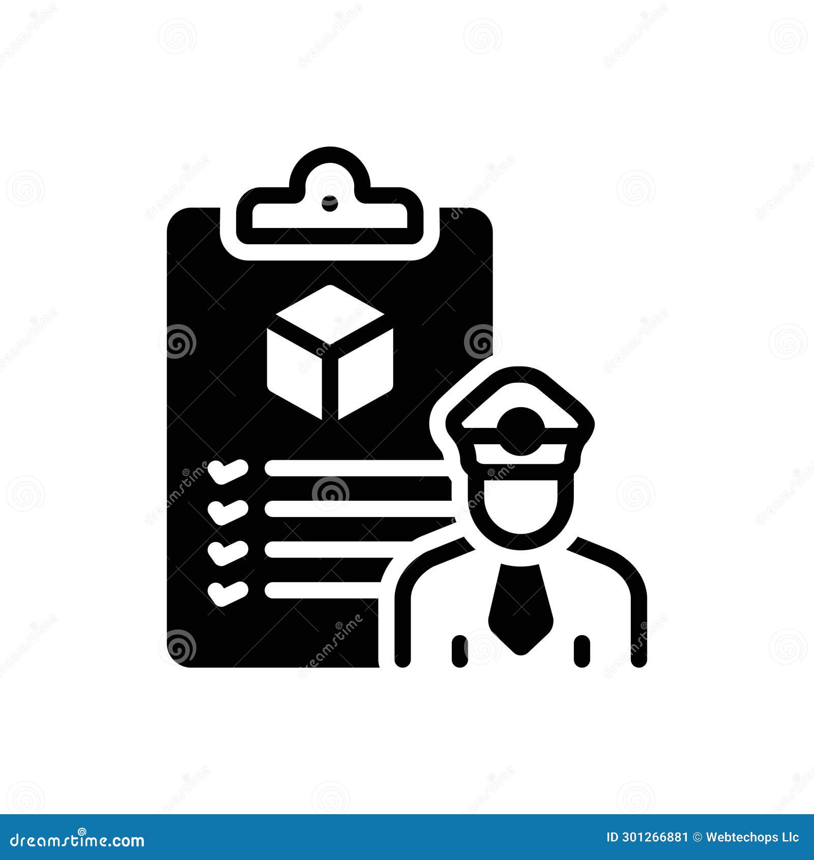 Black Solid Icon for Customs Clearance, Parcel and Delivery Stock ...