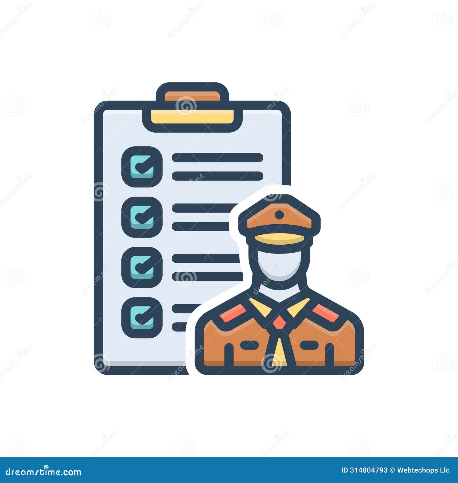 Color Illustration Icon for Customs, Invoice and Officer Stock Vector ...