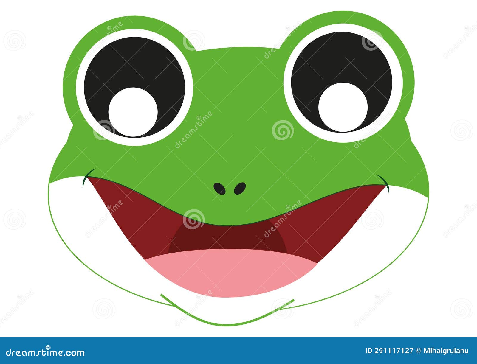 Icon of Cute Frog Face. Animals Stock Illustration - Illustration of ...