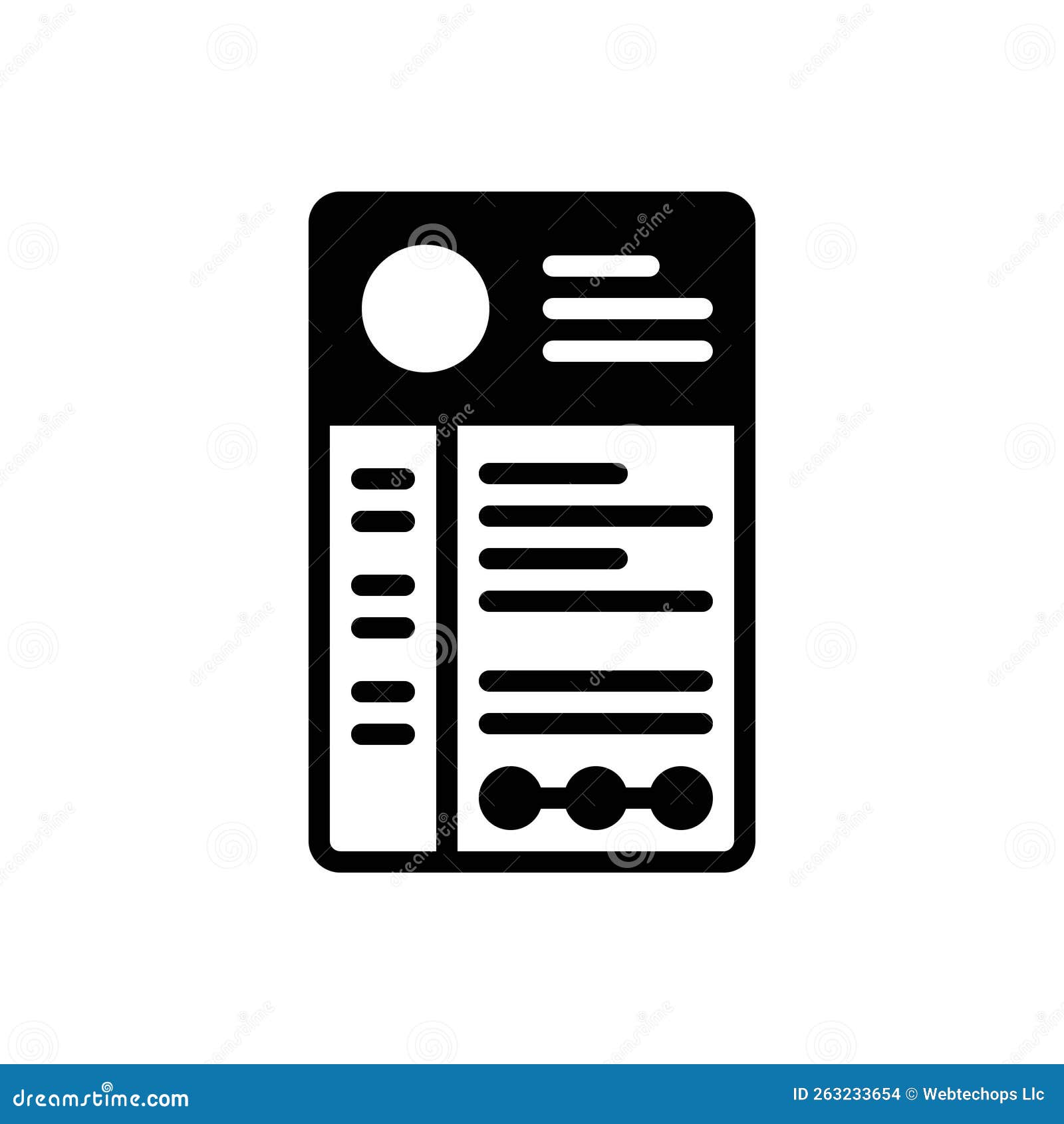 Resume Or Biodata Icon Vector Illustration | CartoonDealer.com #170404358